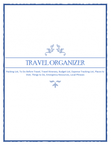 FREE Travel Organizer Printable - Our WabiSabi Life