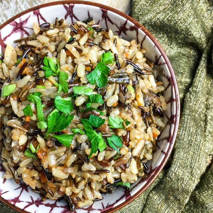 Wild Rice Pilaf Recipe | Instant Pot Wild Rice Pilaf | Our Wabi Sabi Life