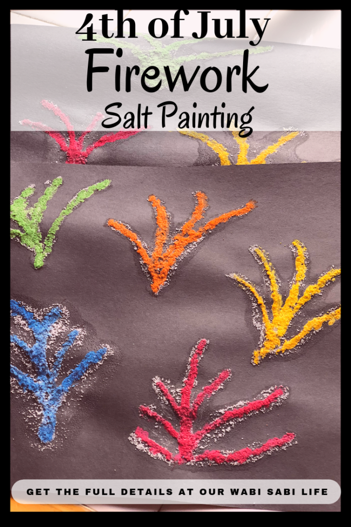 Fireworks Salt Painting - Fireworks Craft *Video* - Our WabiSabi Life