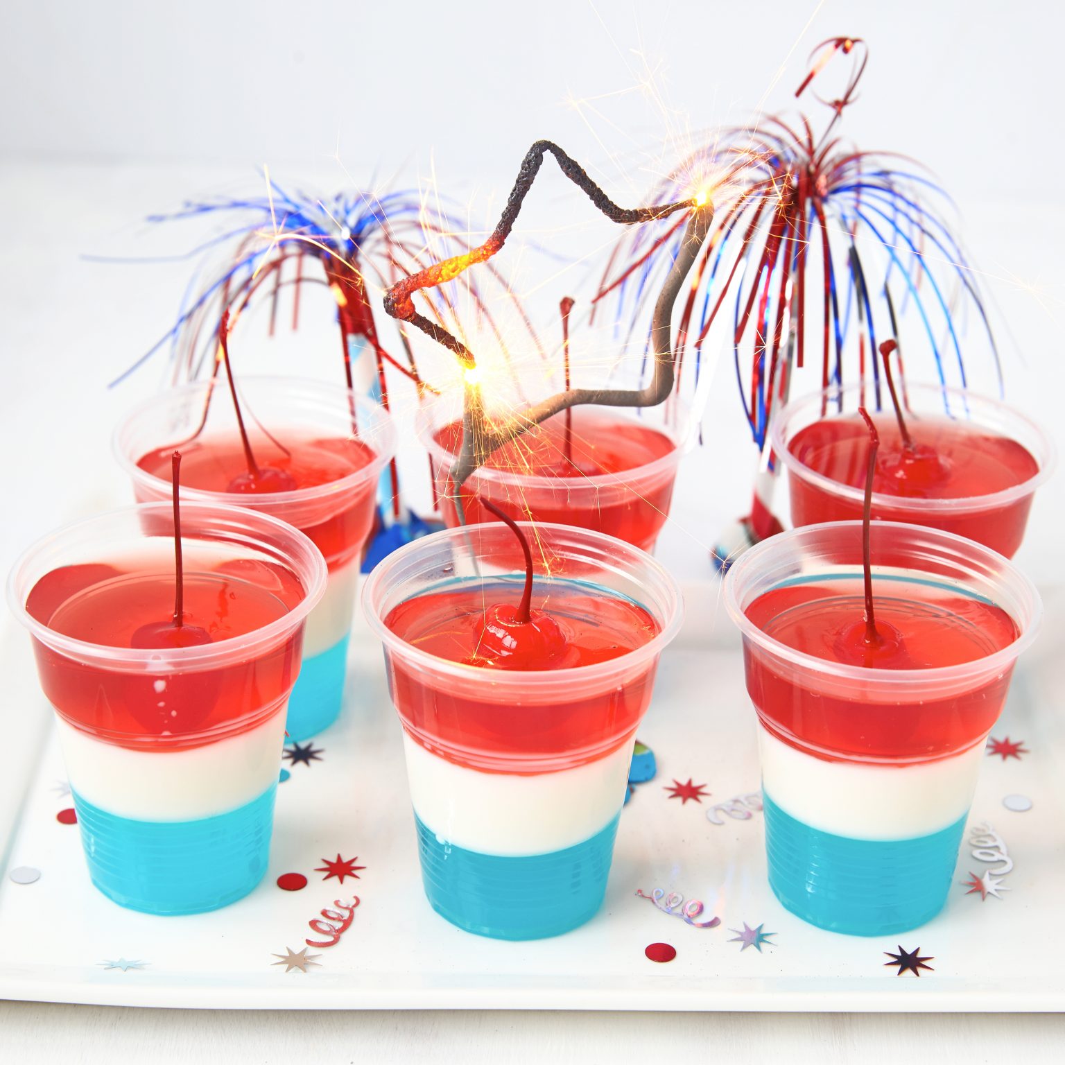 Red, White, and Blue Jello Shots Recipe - Our WabiSabi Life