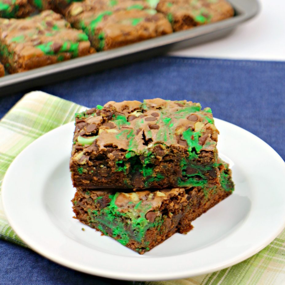 Mint Chocolate Cheesecake Brownies - Our WabiSabi Life