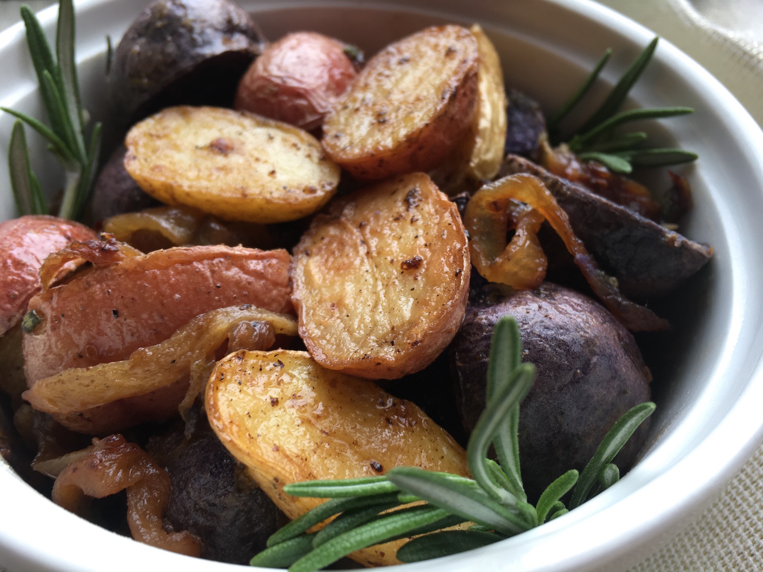 Amazing Easy Tri-Color Rosemary Roasted Potatoes- Our Wabi Sabi Life