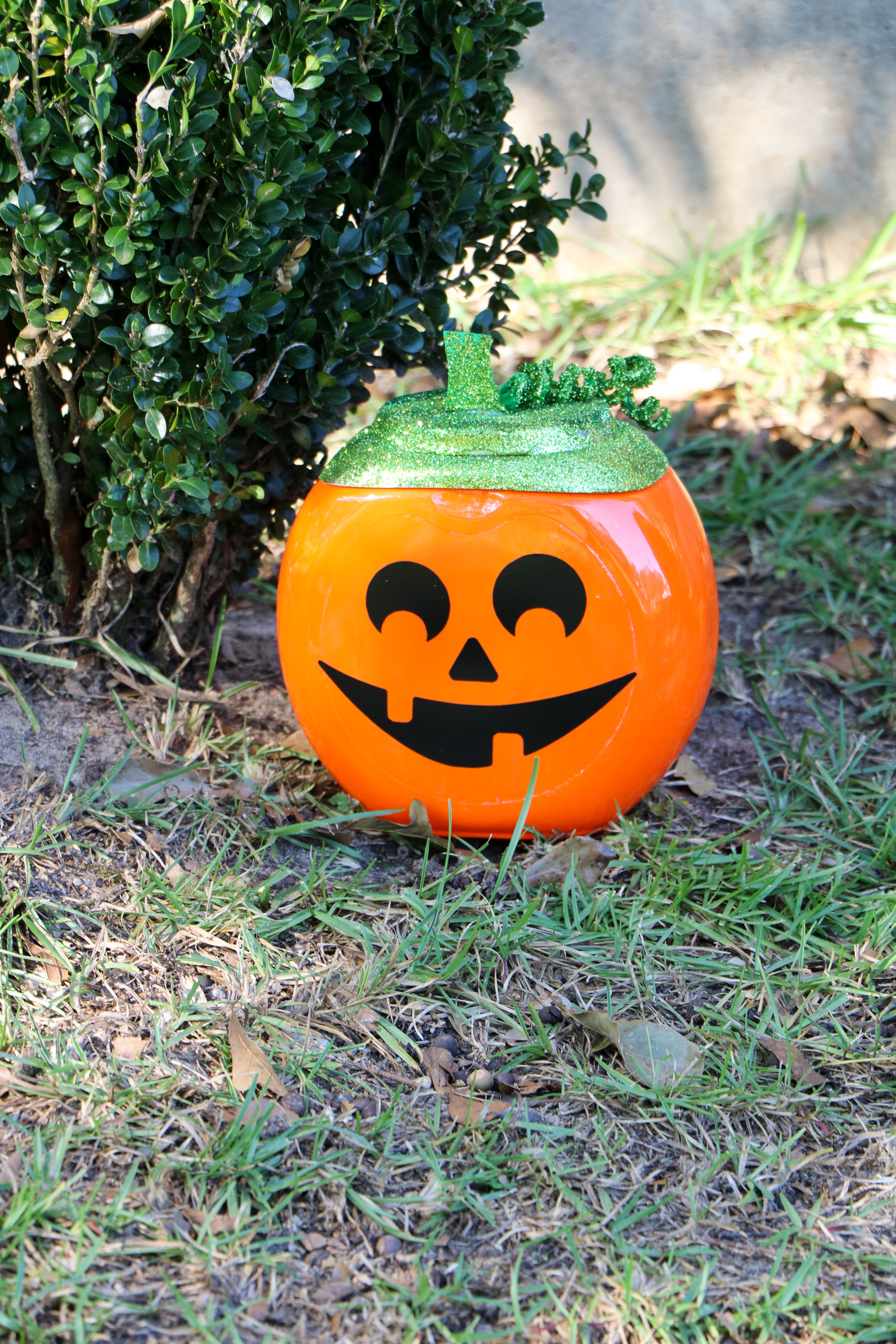 Decorative Pumpkin from Upcycled Tide Container - Our WabiSabi Life