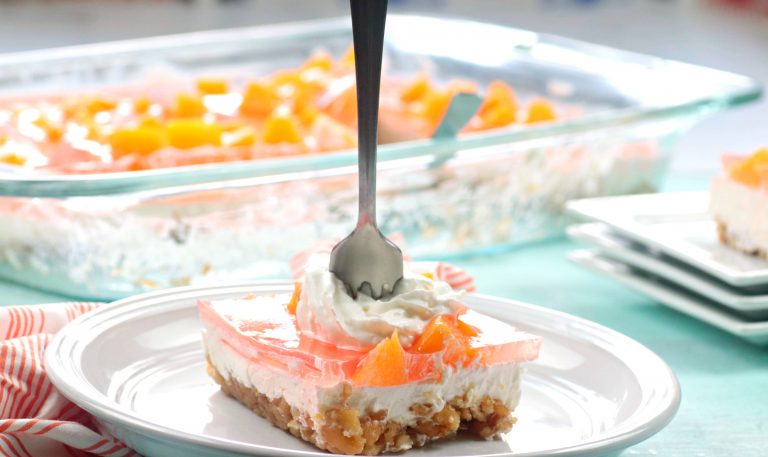 The Best Peach Jello Salad Ever - Our WabiSabi Life