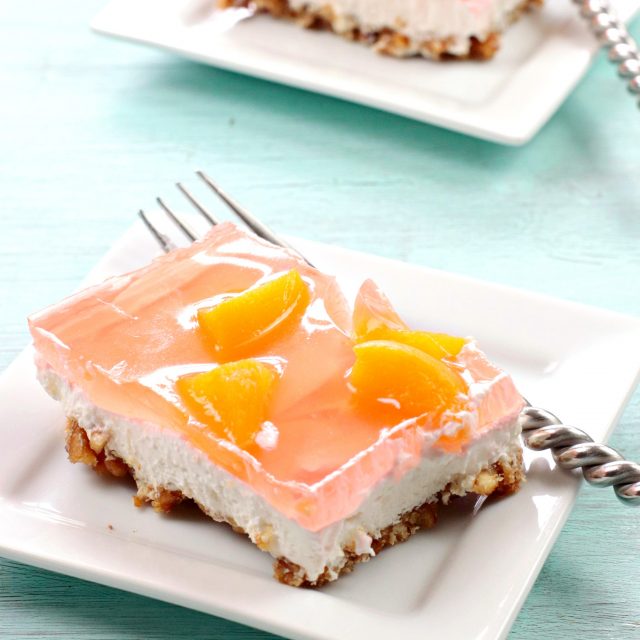 The Best Peach Jello Salad Ever - Our WabiSabi Life