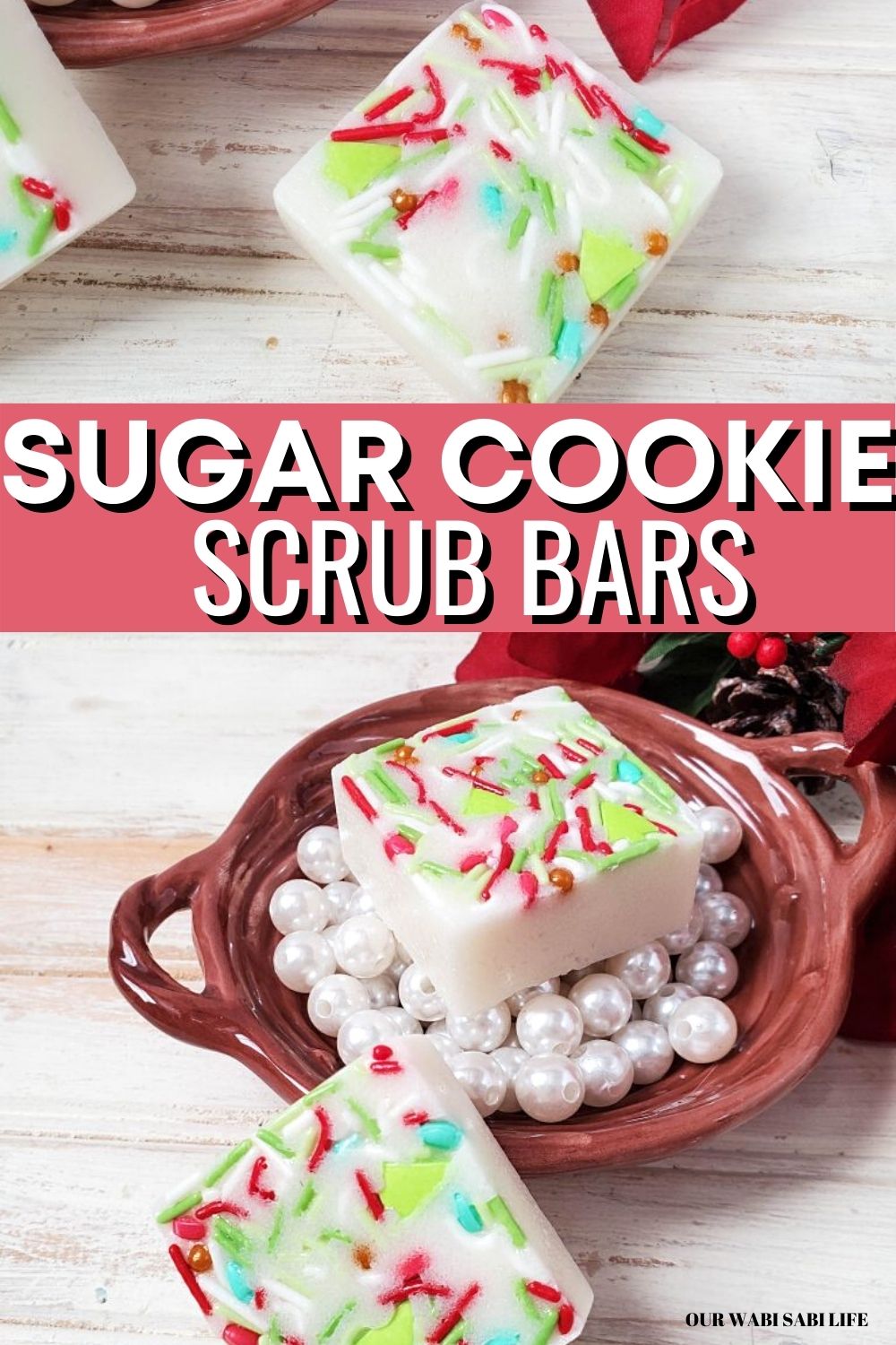 Easy to Make Sugar Cookie Scrub Bars with Sprinkles - Our WabiSabi Life