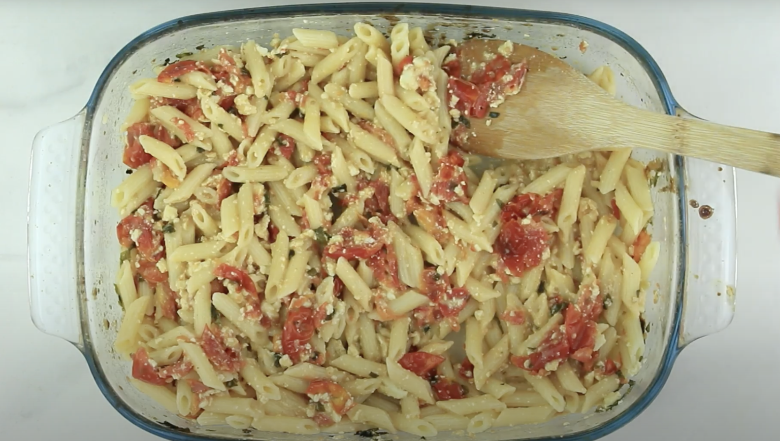 Healthy Baked Feta Pasta (TikTok Pasta) - Our WabiSabi Life