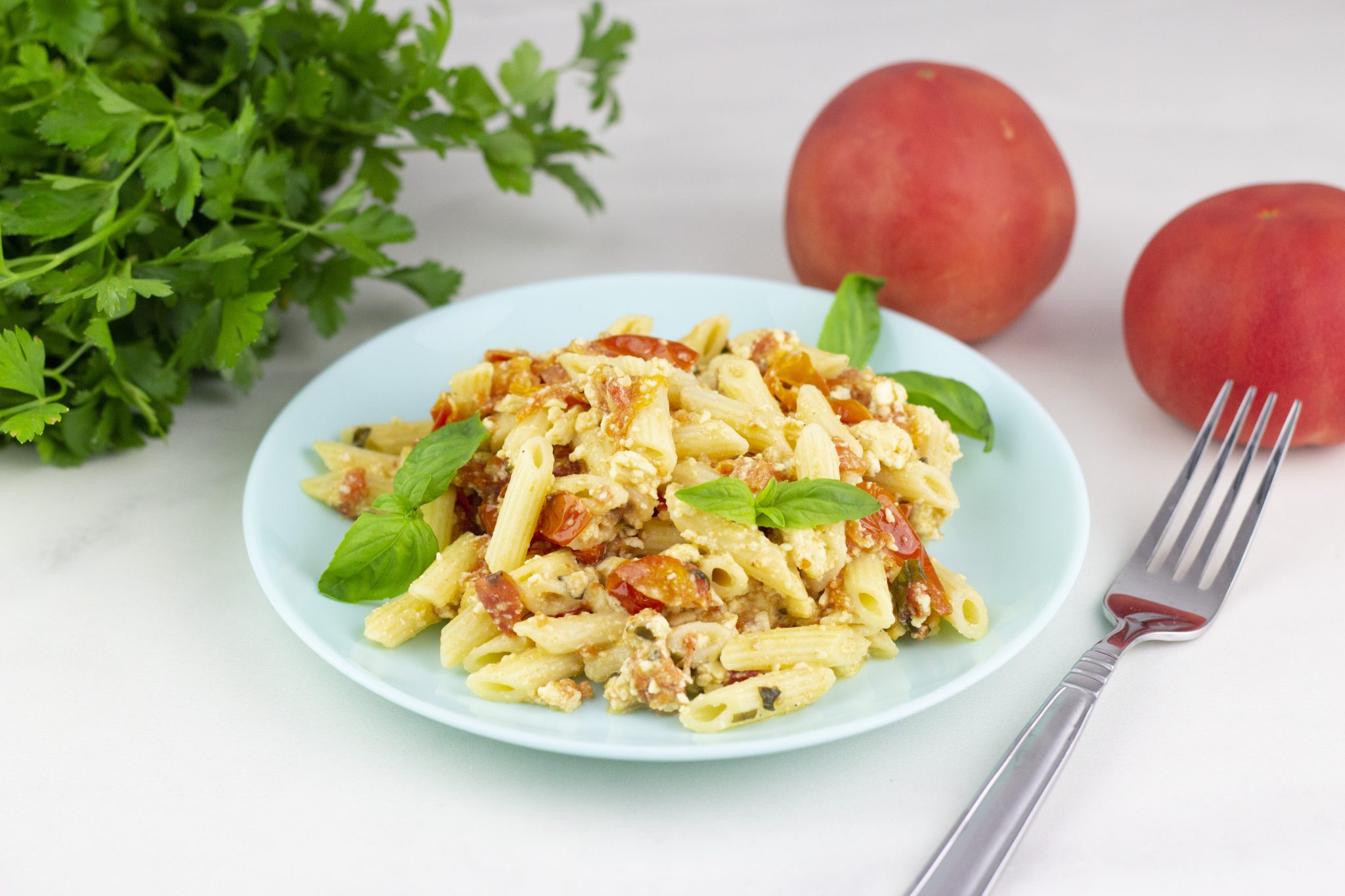 Healthy Baked Feta Pasta (TikTok Pasta) - Our WabiSabi Life