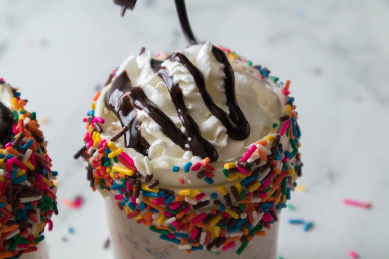 Vanilla Bean Funfetti Milkshake - Our WabiSabi Life