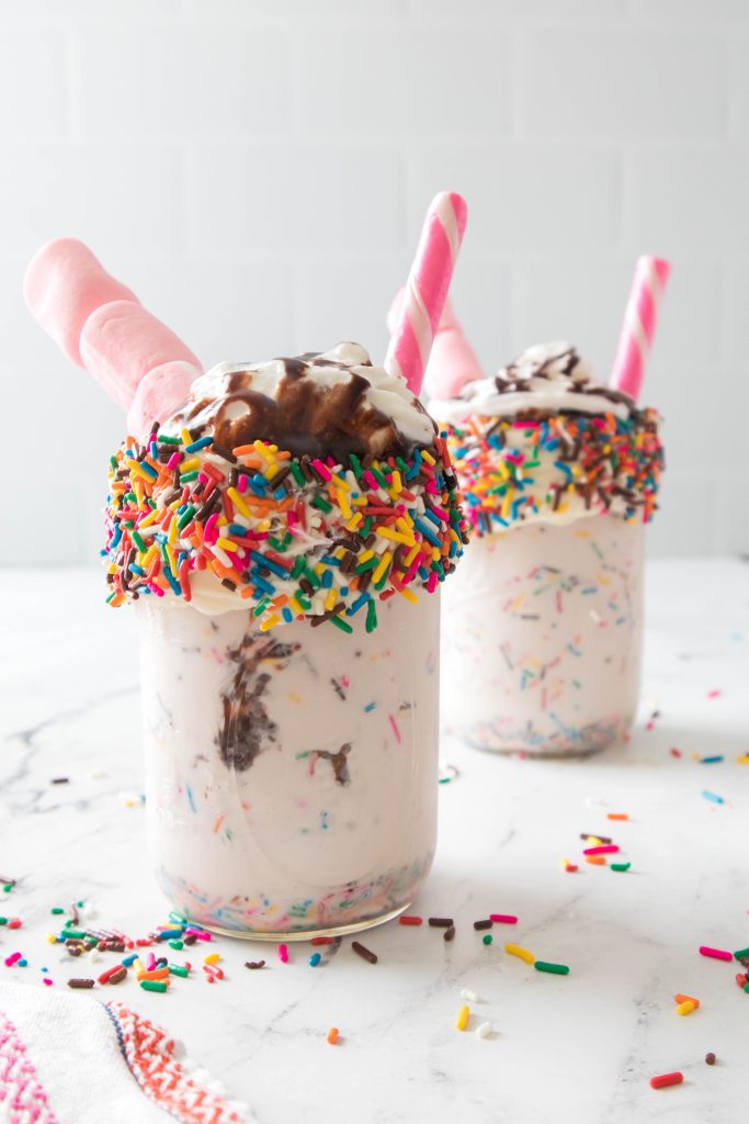 Vanilla Bean Funfetti Milkshake - Our WabiSabi Life