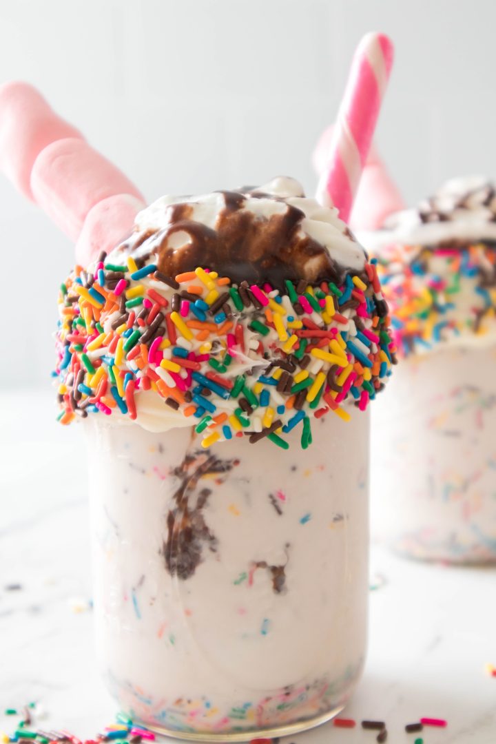 Vanilla Bean Funfetti Milkshake - Our WabiSabi Life