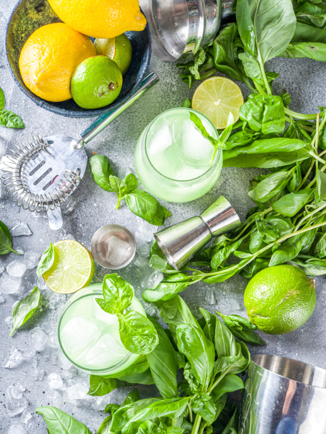 How to Make a Gin Basil Smash Cocktail - Our WabiSabi Life