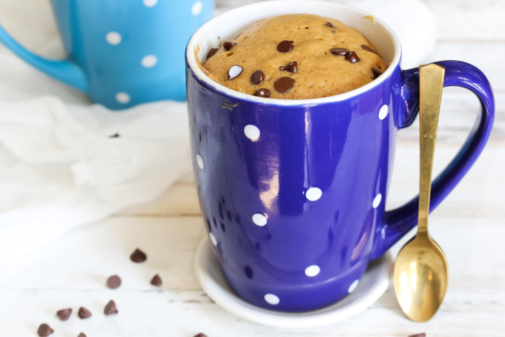 Chocolate Chip Microwave Mug Cake - Our WabiSabi Life