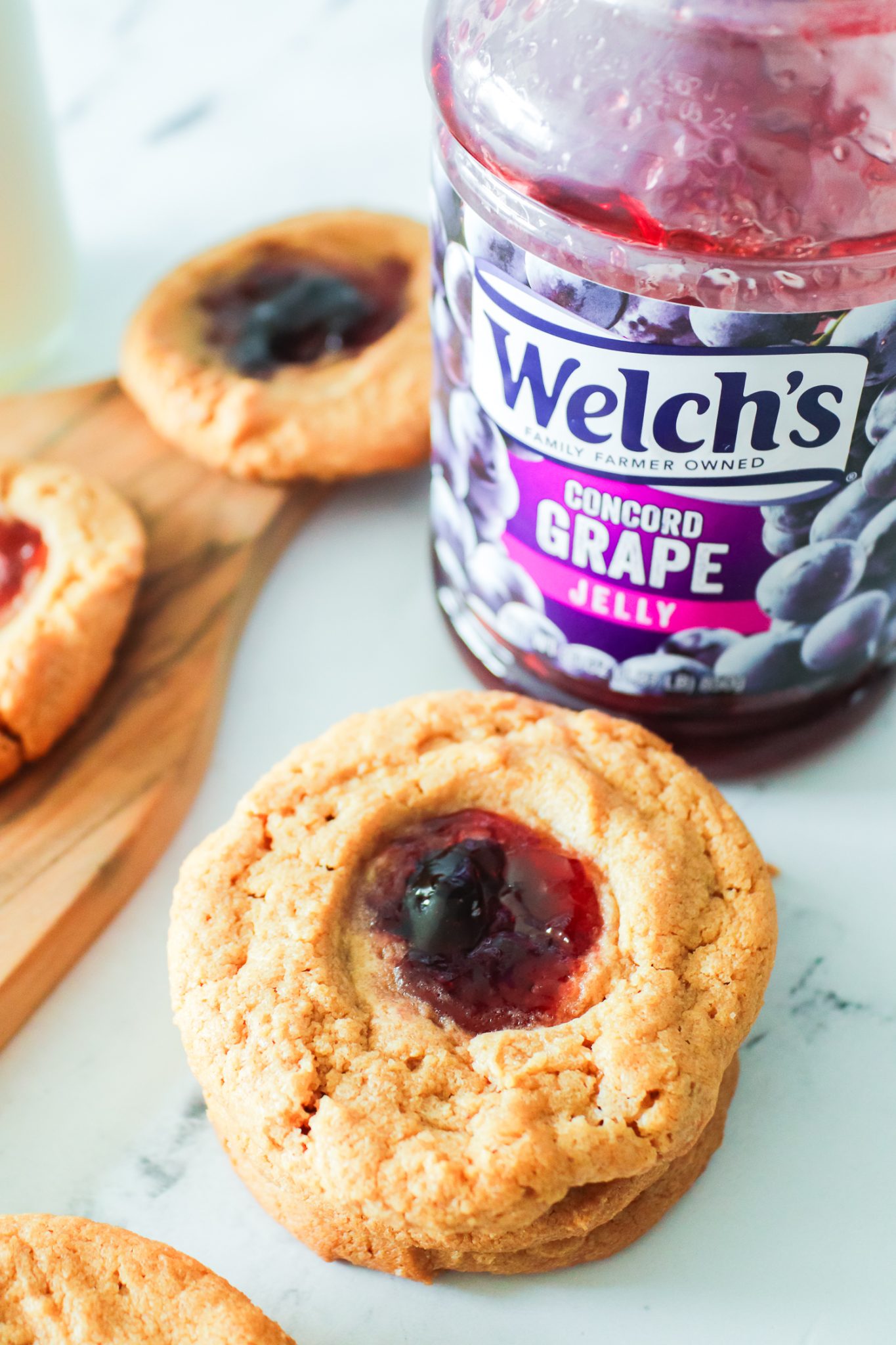Peanut Butter and Jelly Cookies - Our WabiSabi Life