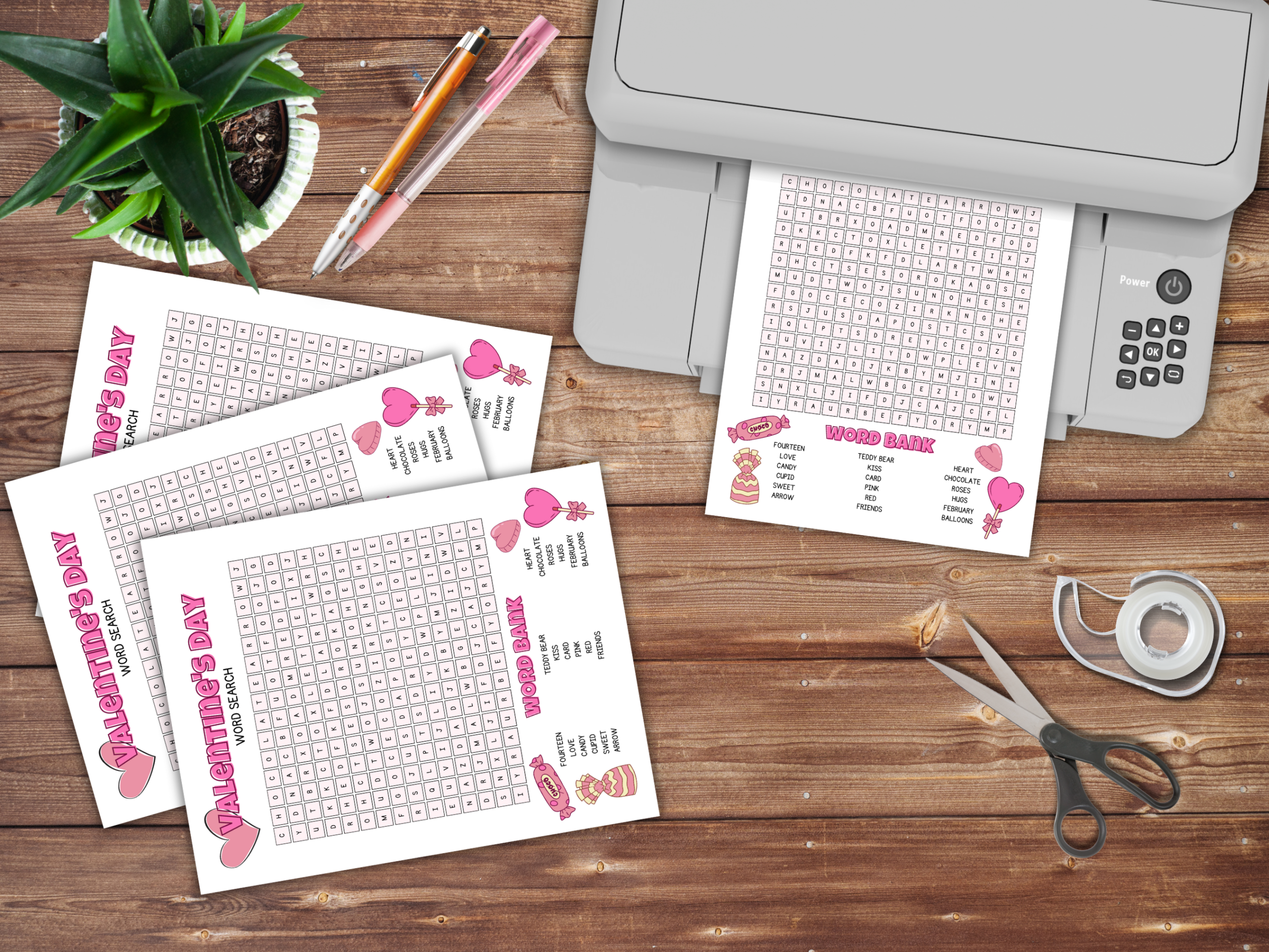 Free Valentines Day Word Search Printable - Our WabiSabi Life