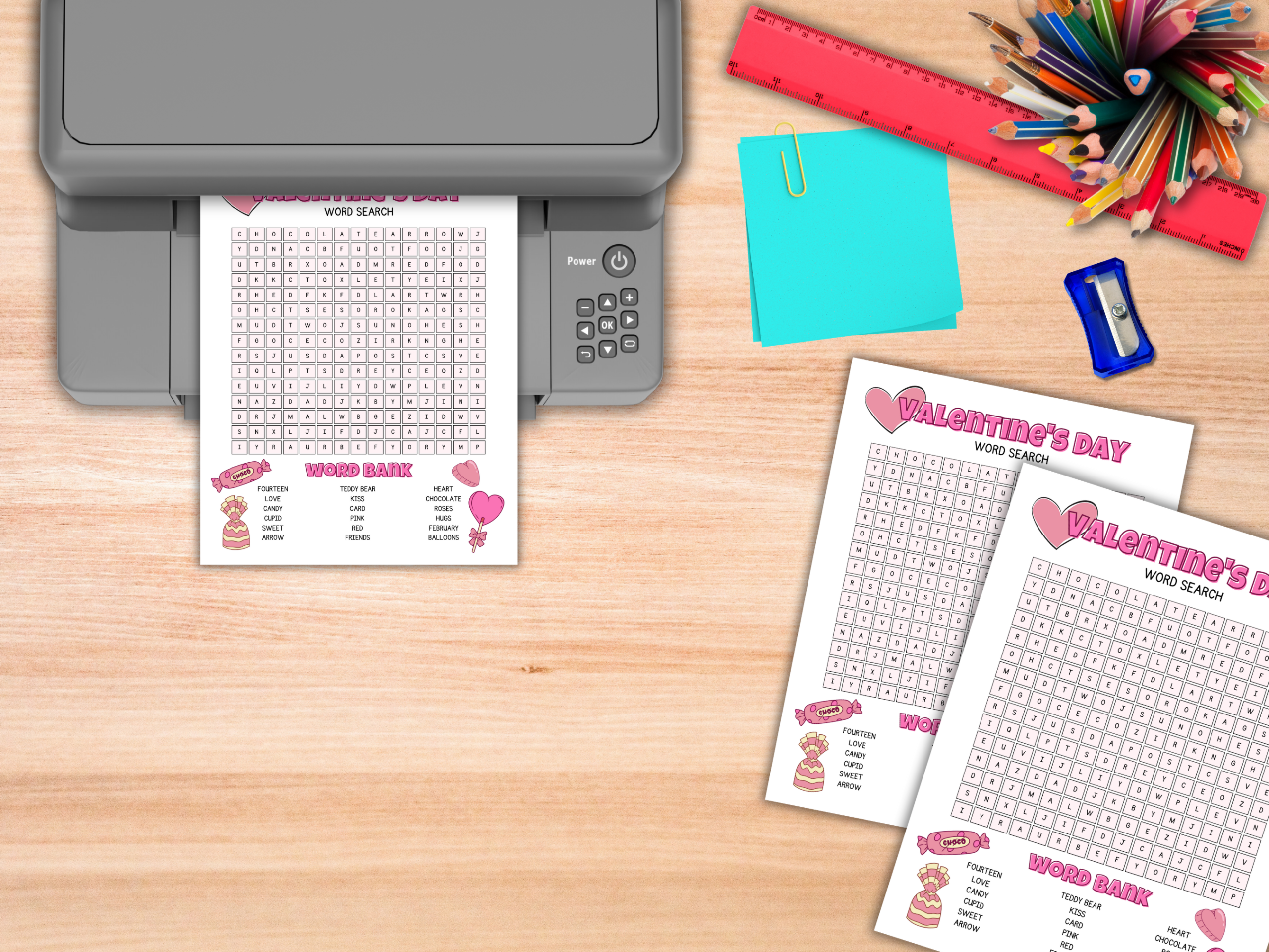 Free Valentines Day Word Search Printable - Our WabiSabi Life