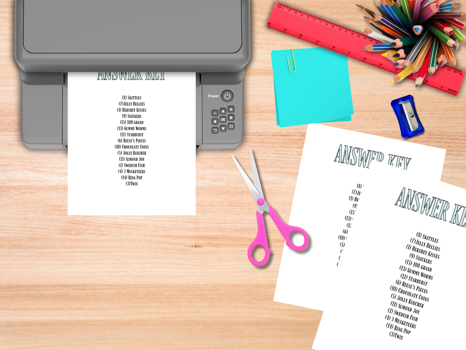 Free Valentines Day Candy Match Game Printable - Our WabiSabi Life
