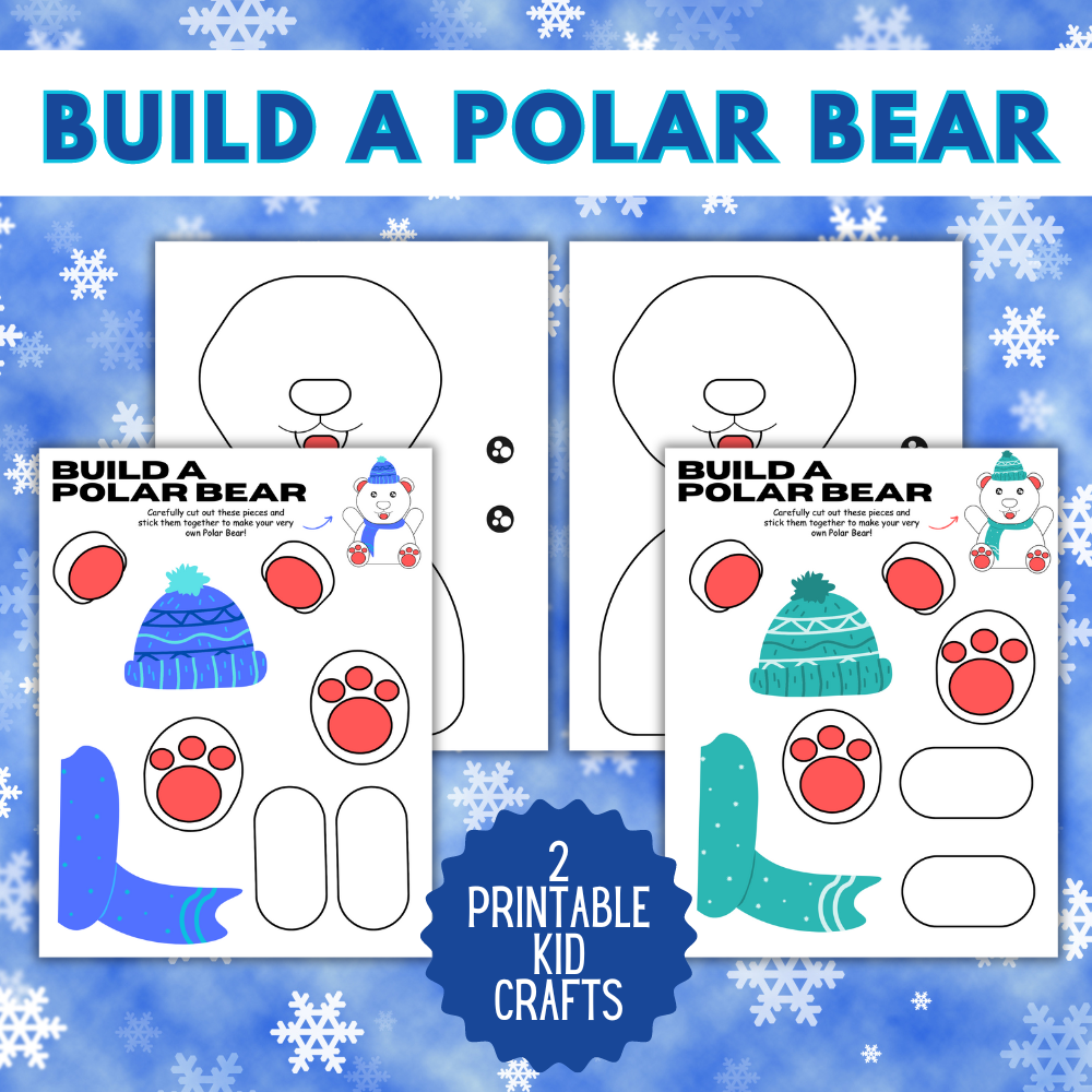 Build a Polar Bear Printable for a Fun Winter Craft Day - Our WabiSabi Life