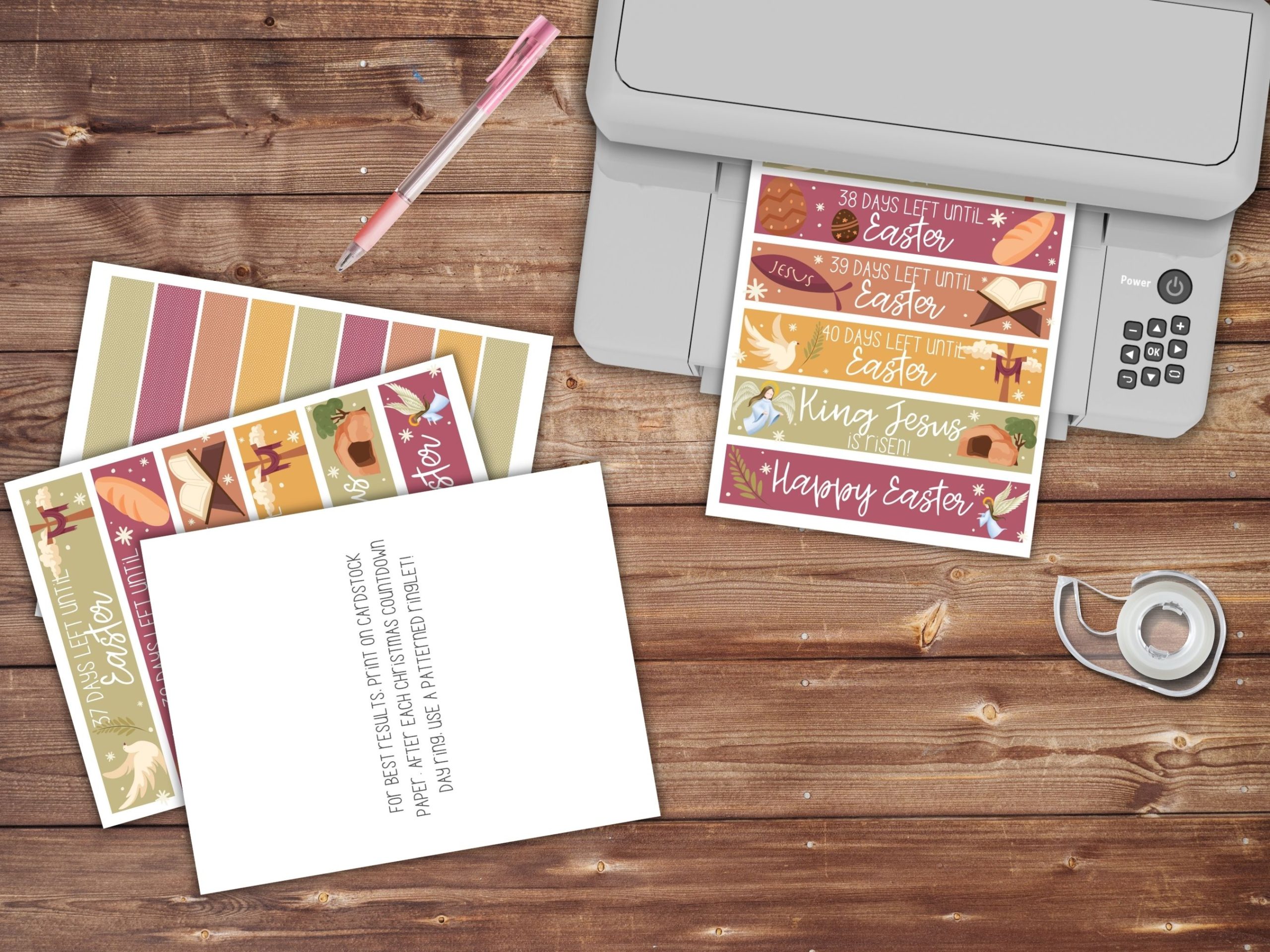 Free Lent Countdown Paper Chain Printable - Our WabiSabi Life