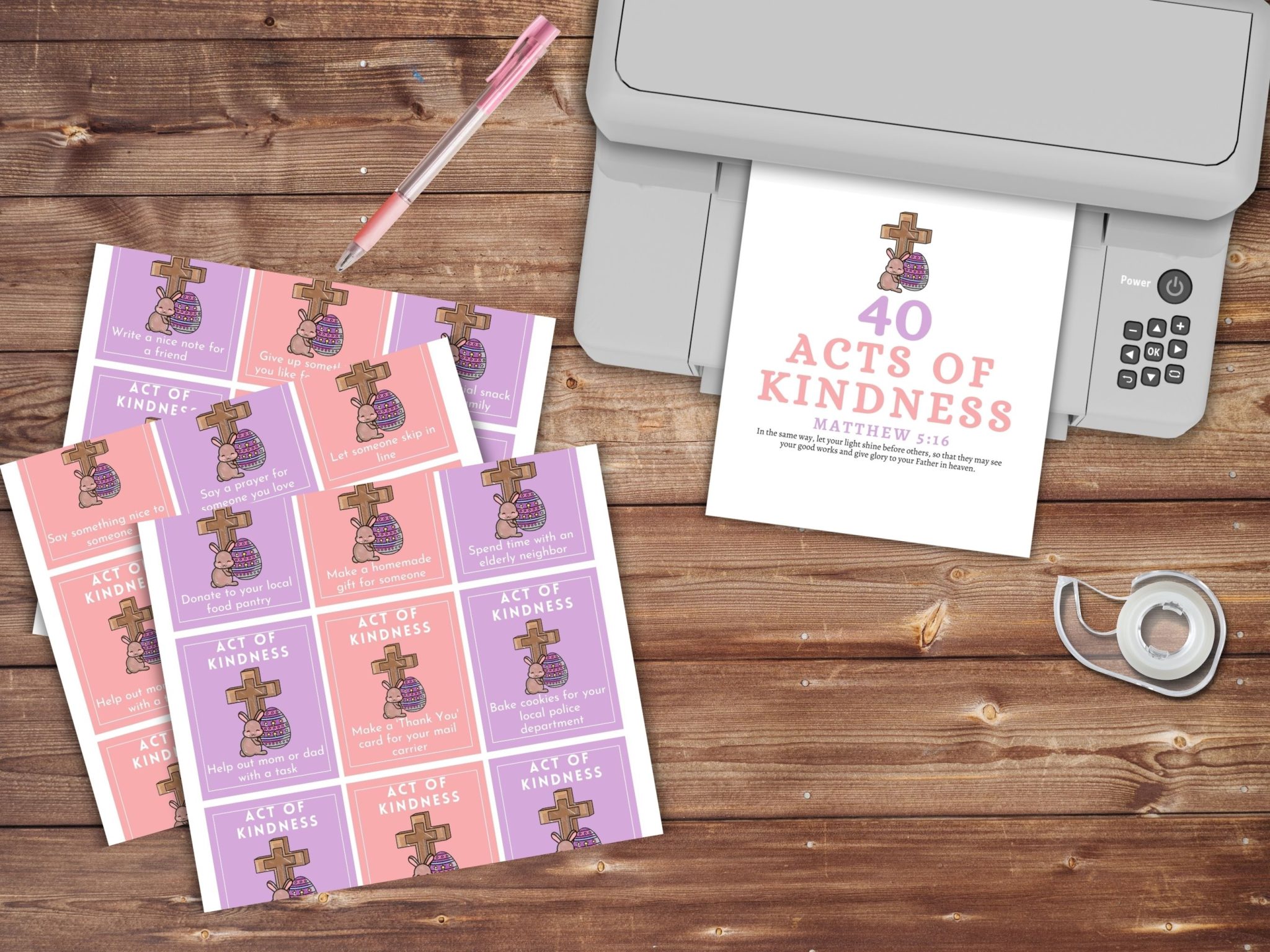 Free 40 Acts Of Kindness For Lent Printable - Our WabiSabi Life