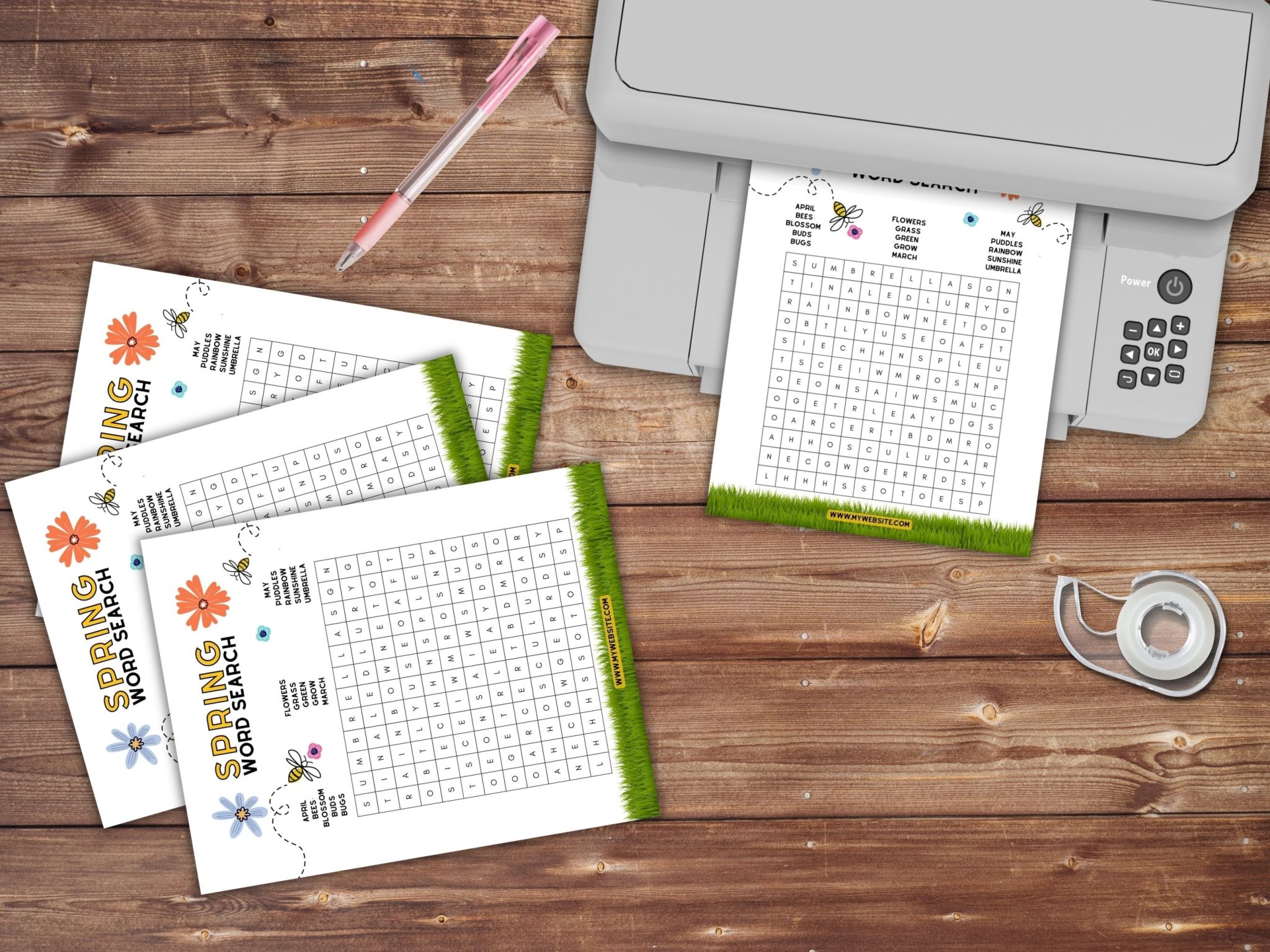 Free Spring Word Search Printable - Our WabiSabi Life