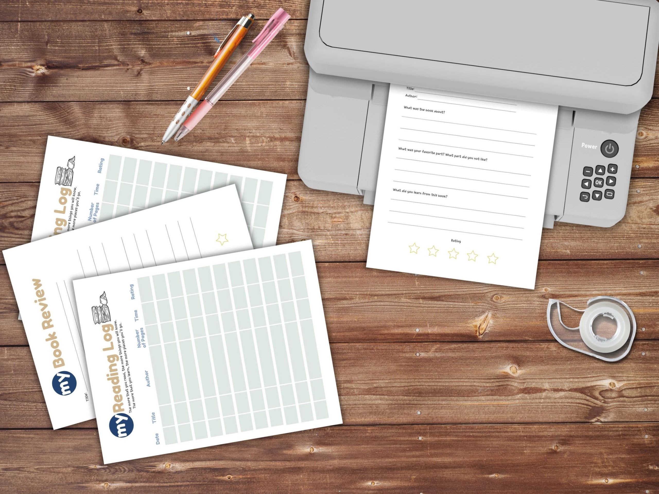 Free Reading Log and Review Pack Printable - Our WabiSabi Life