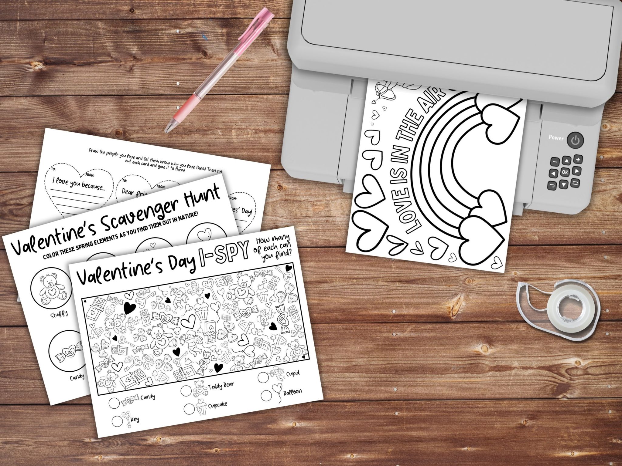 Free Kids Valentines Day Activities Printable - Our WabiSabi Life