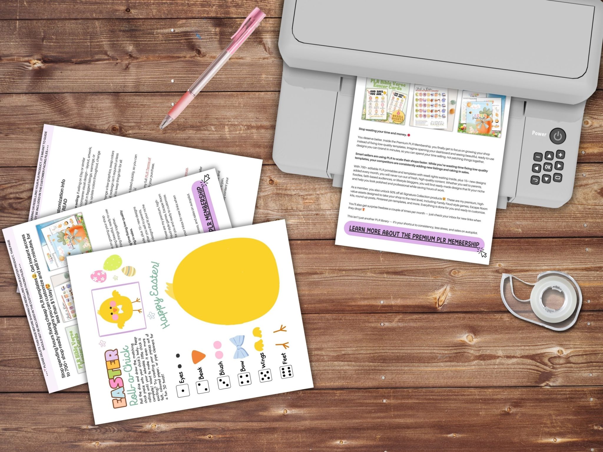 Free Easter Roll A Chick Game Printable - Our WabiSabi Life