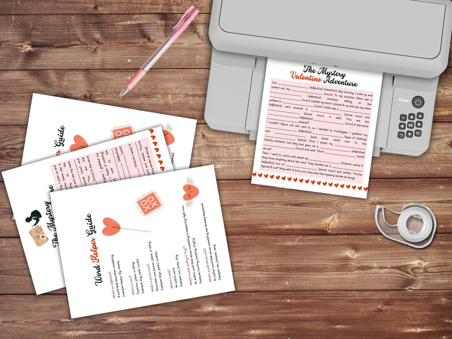 Free Mystery Valentines Adventure Mad Lib Printable - Our WabiSabi Life