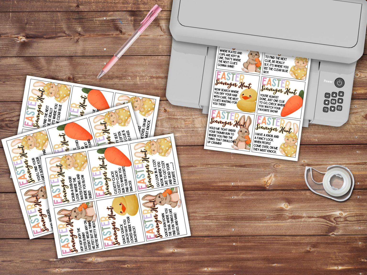 Free Indoor Easter Scavenger Hunt Printable - Our WabiSabi Life