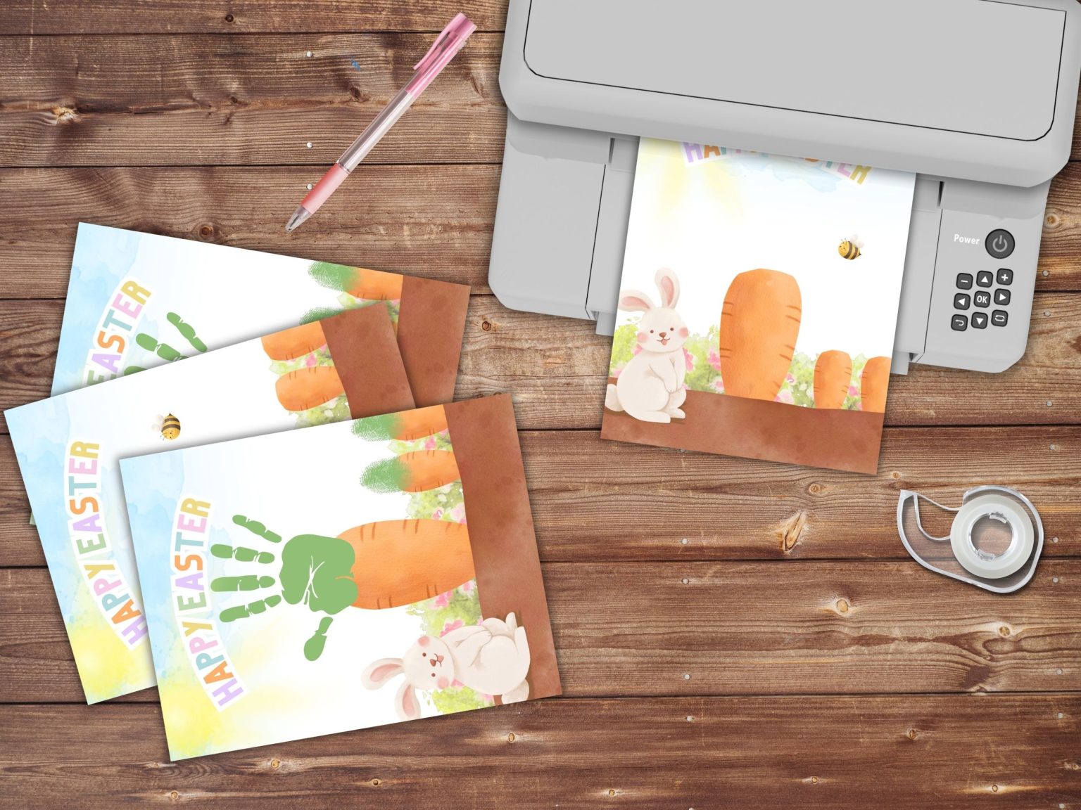 Free Easter Carrot Handprint Craft Printable - Our WabiSabi Life