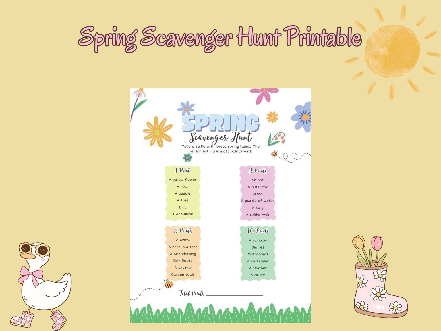 Free Spring Scavenger Hunt Printable - Our WabiSabi Life
