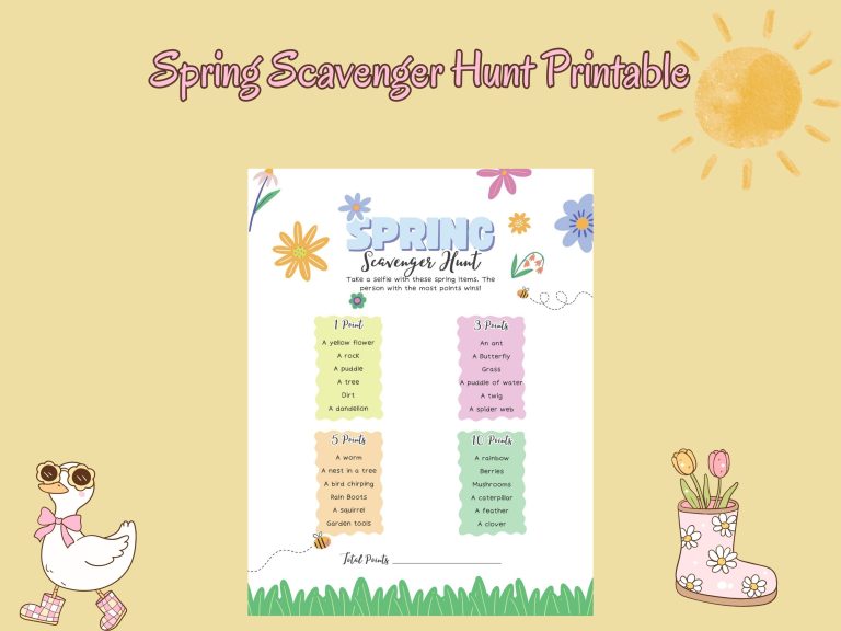 Free Spring Scavenger Hunt Printable - Our WabiSabi Life