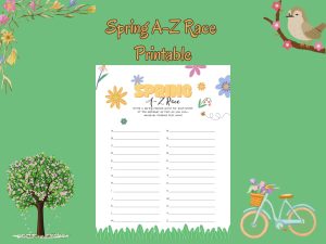Free Spring A-Z Race Game Printable - Our WabiSabi Life