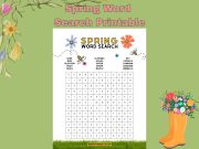 Free Spring Word Search Printable - Our WabiSabi Life