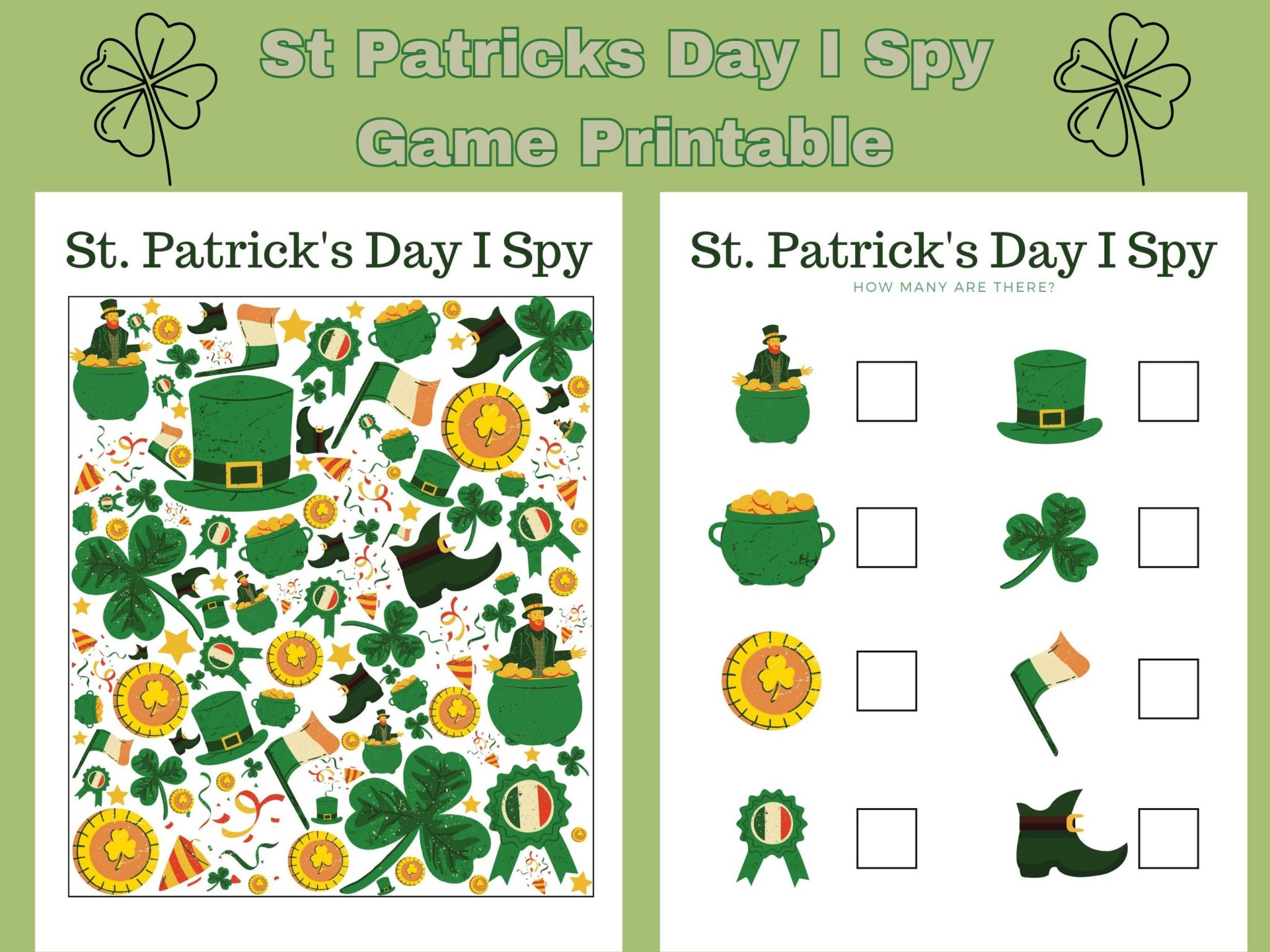 Free St Patricks Day I Spy Game Printable - Our WabiSabi Life