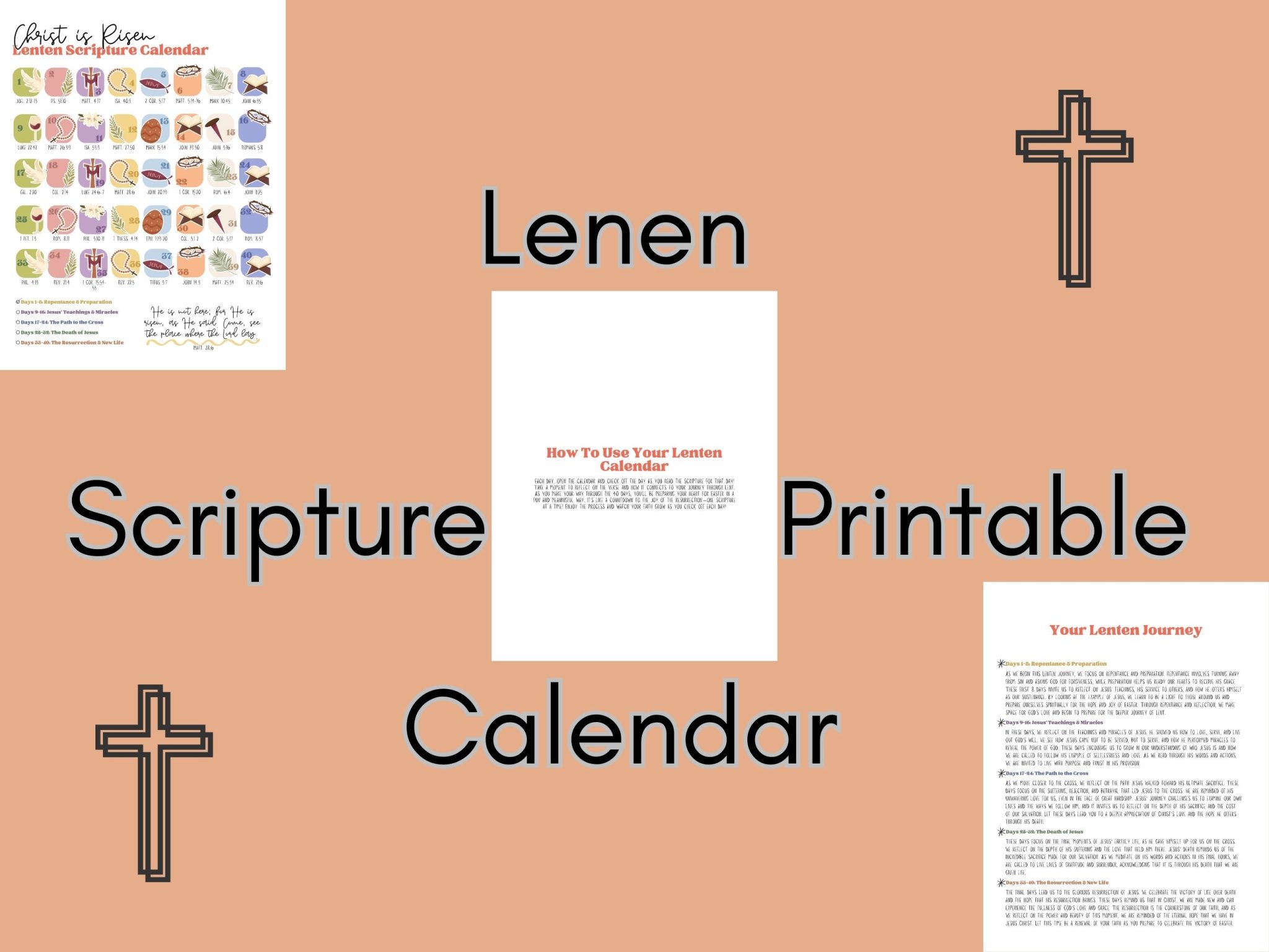 Free Lenten Scripture Calendar Printable - Our WabiSabi Life