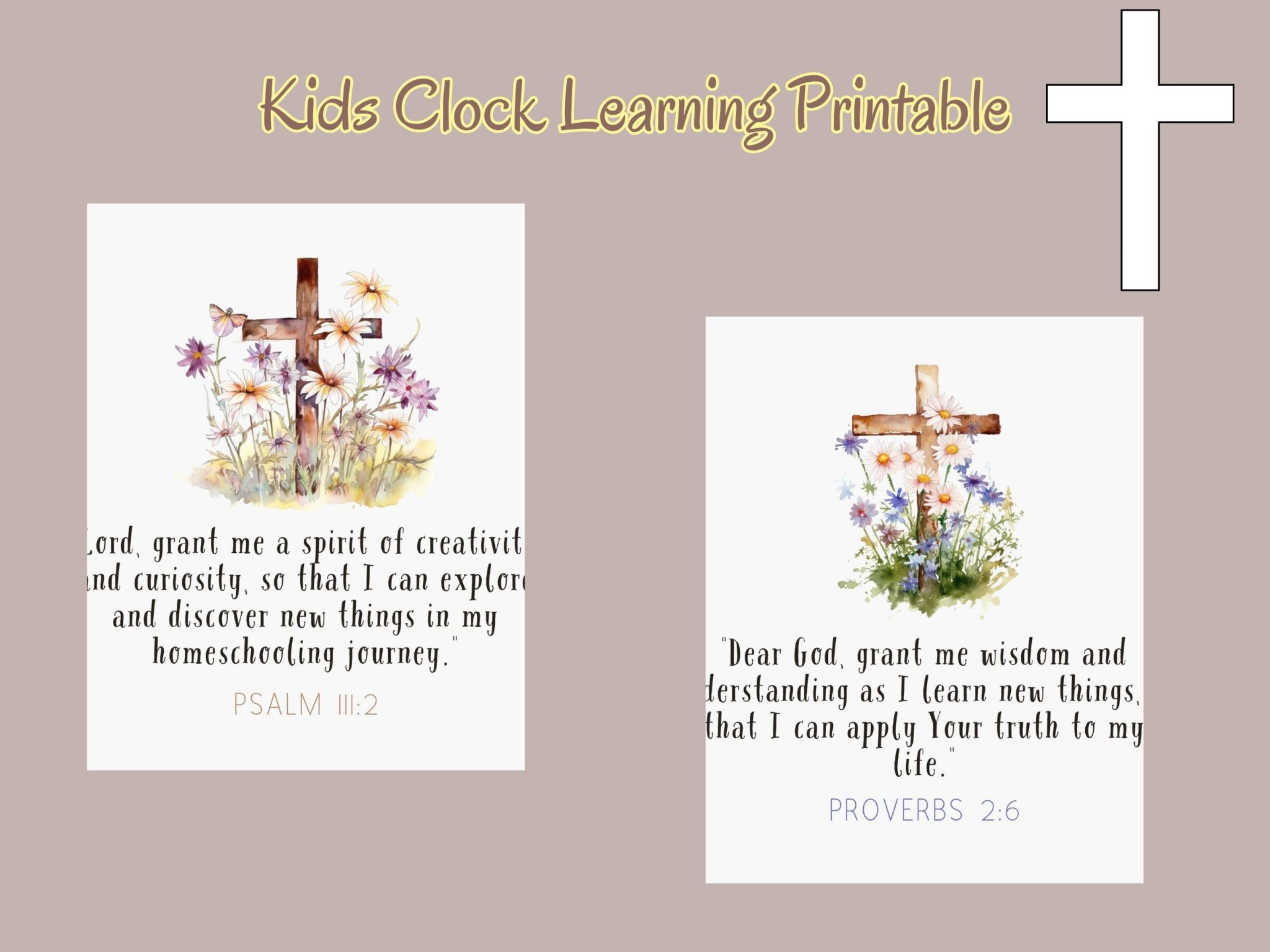 Free Christian Prayer Cards Floral Printable - Our WabiSabi Life