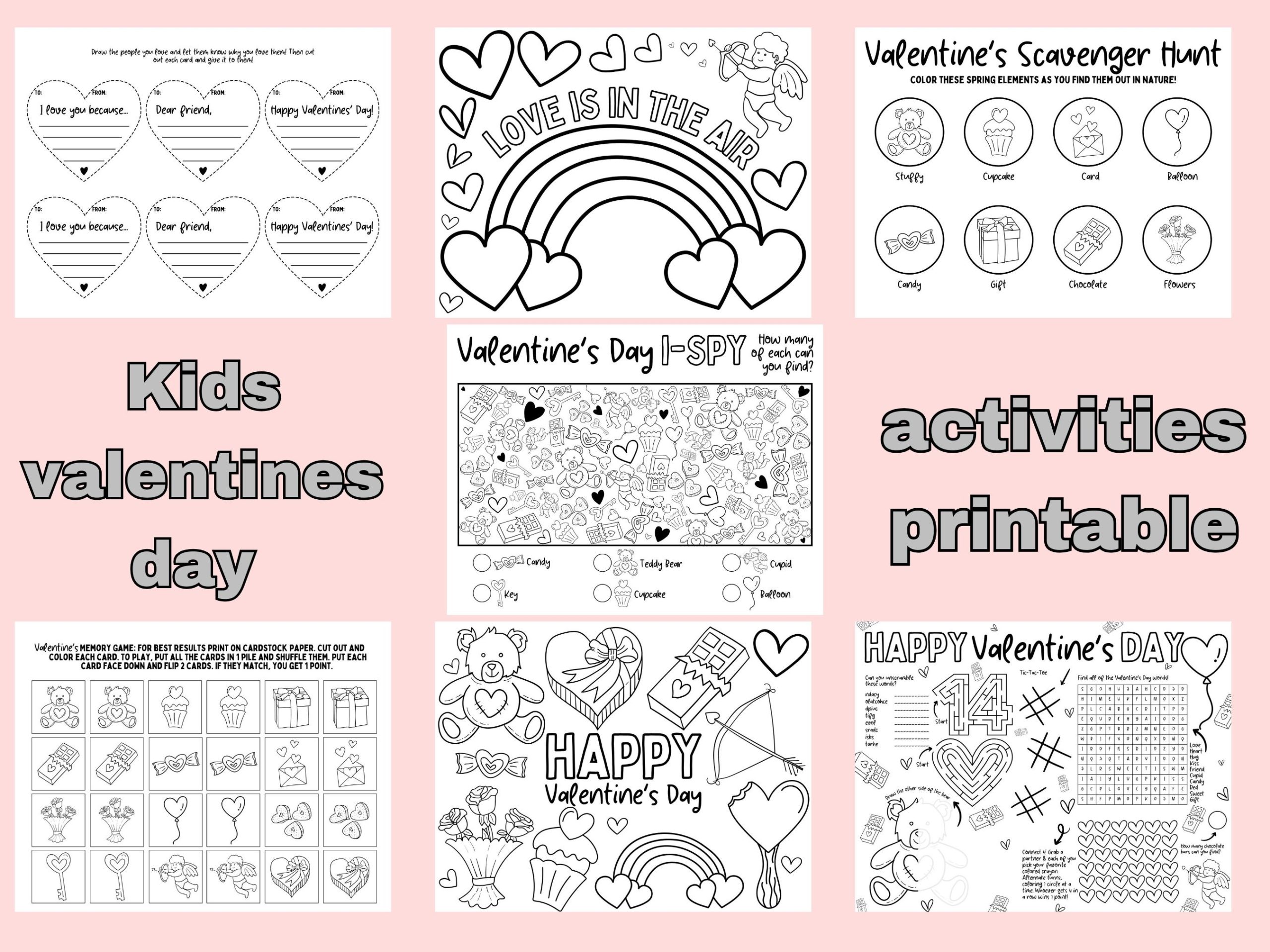 Free Kids Valentines Day Activities Printable - Our WabiSabi Life