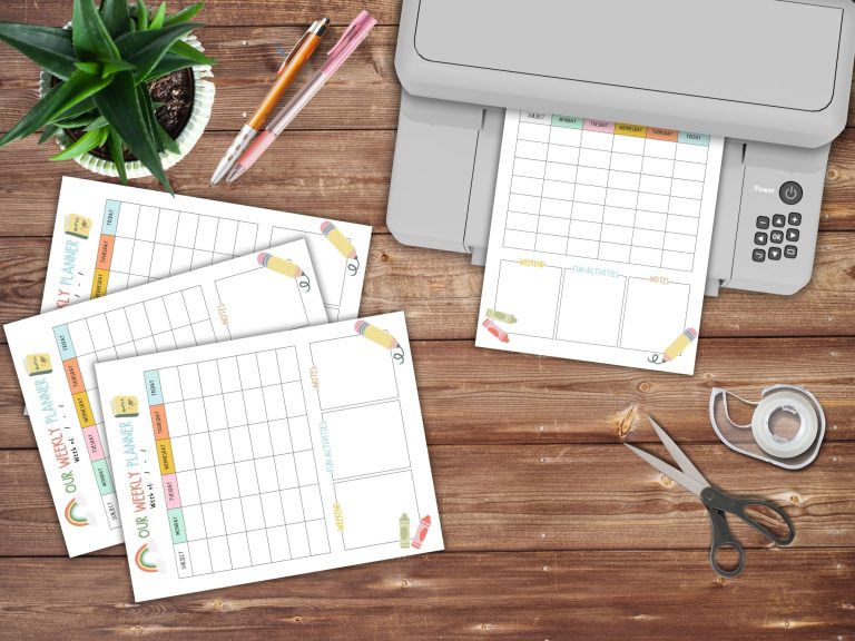 Free Home School Weekly Planner Printable - Our WabiSabi Life