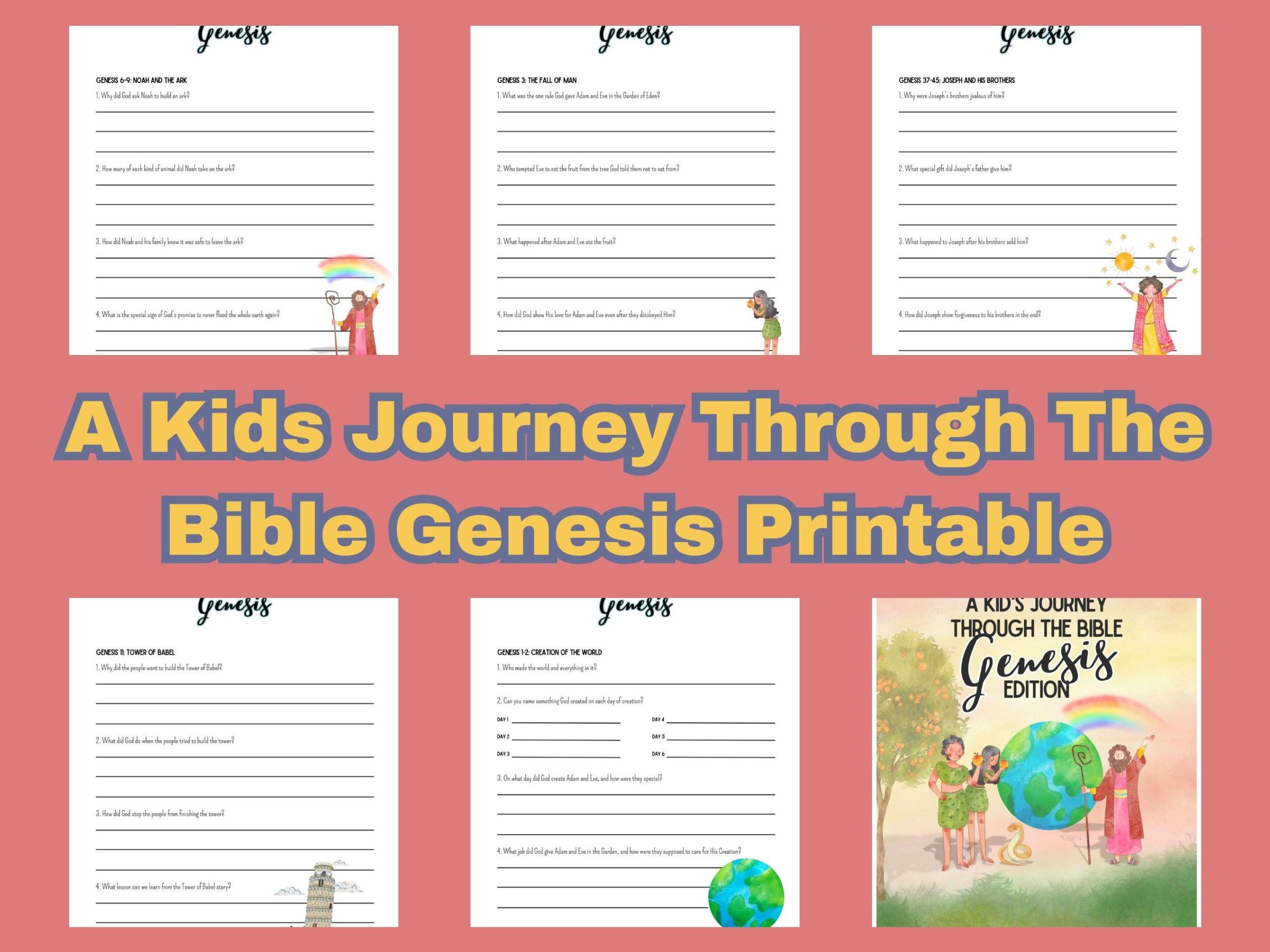 Free Kids Journey Through The Bible Genesis Printable - Our WabiSabi Life