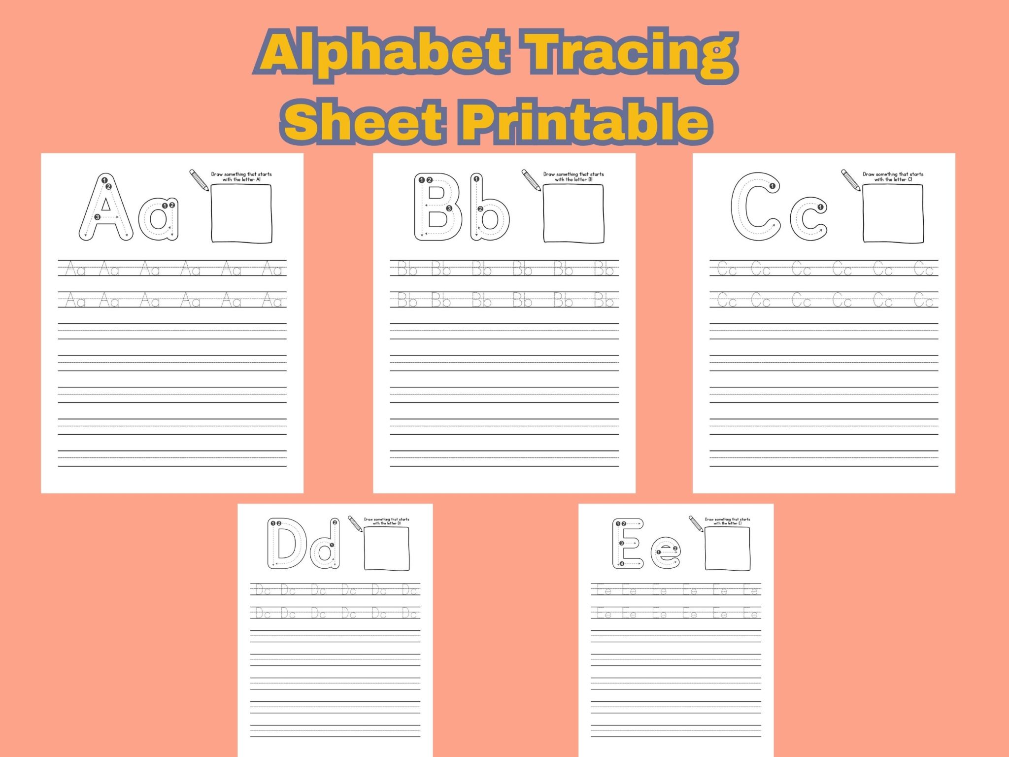 Free Alphabet Letter Tracing Sheet Printable - Our WabiSabi Life