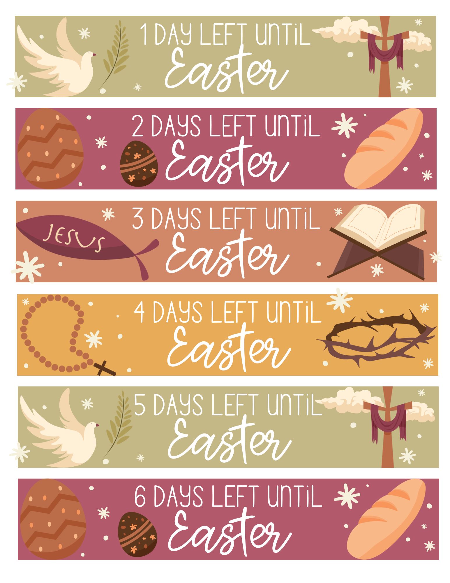 Free Lent Bible Scripture Countdown Paper Chain Printable - Our ...