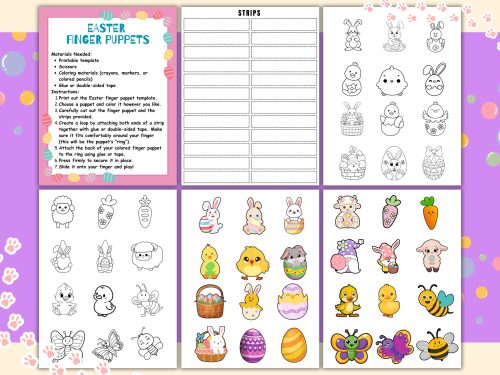 Free Easter Finger Puppet Printable - Our WabiSabi Life