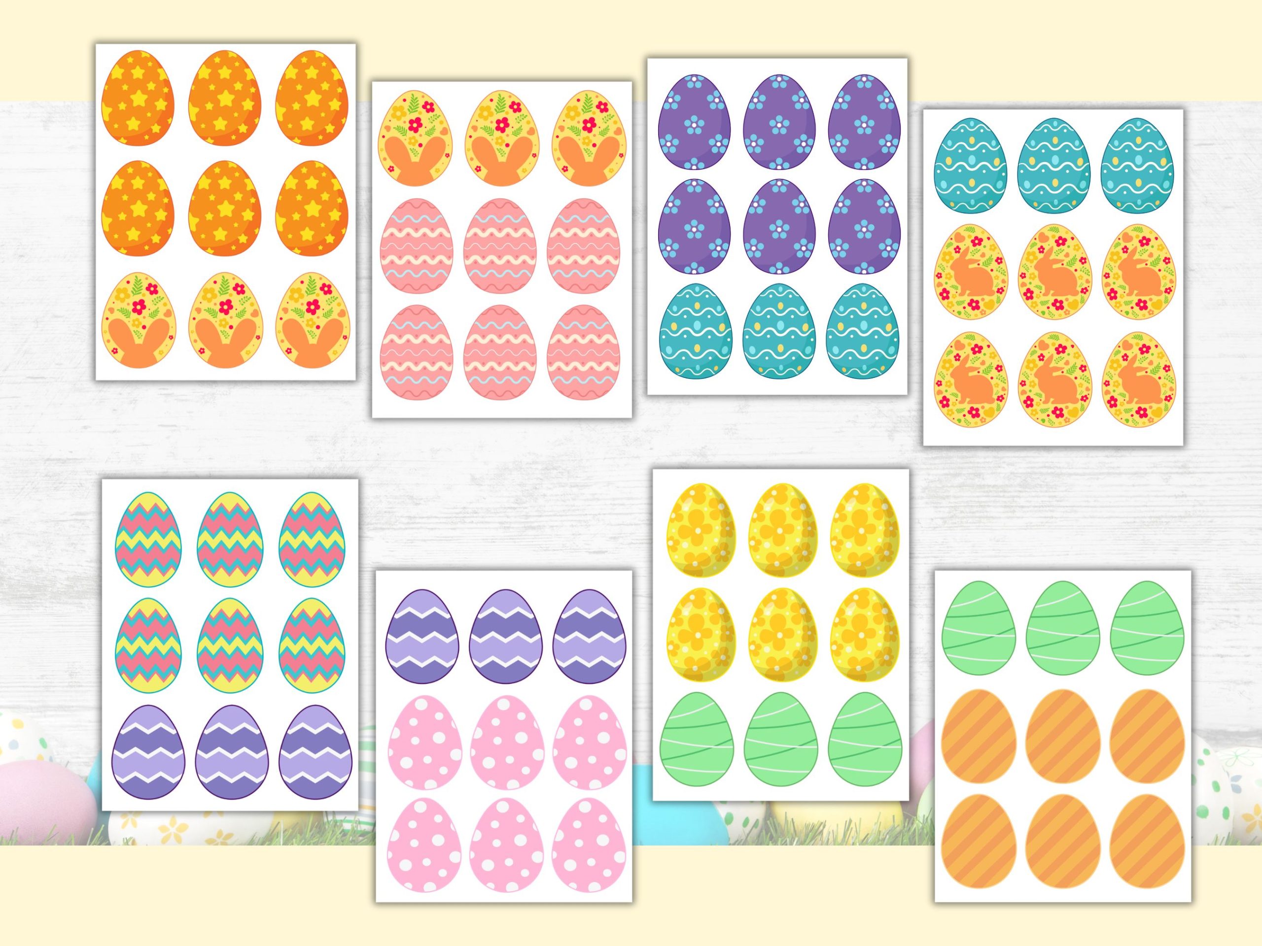 Free 3D Easter Eggs To Hang Printable - Our WabiSabi Life