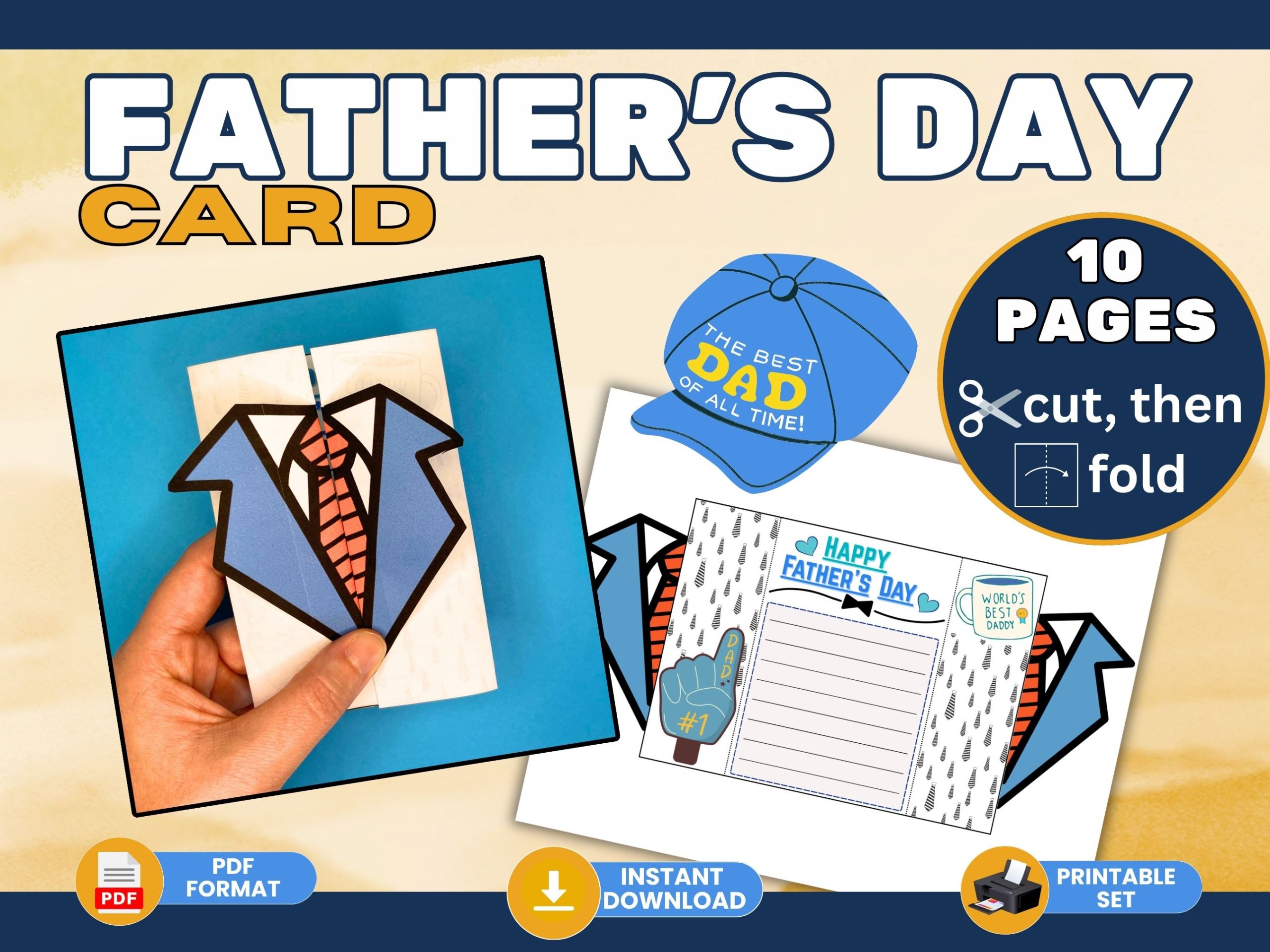 Free Father's Day Card Printable - Our WabiSabi Life