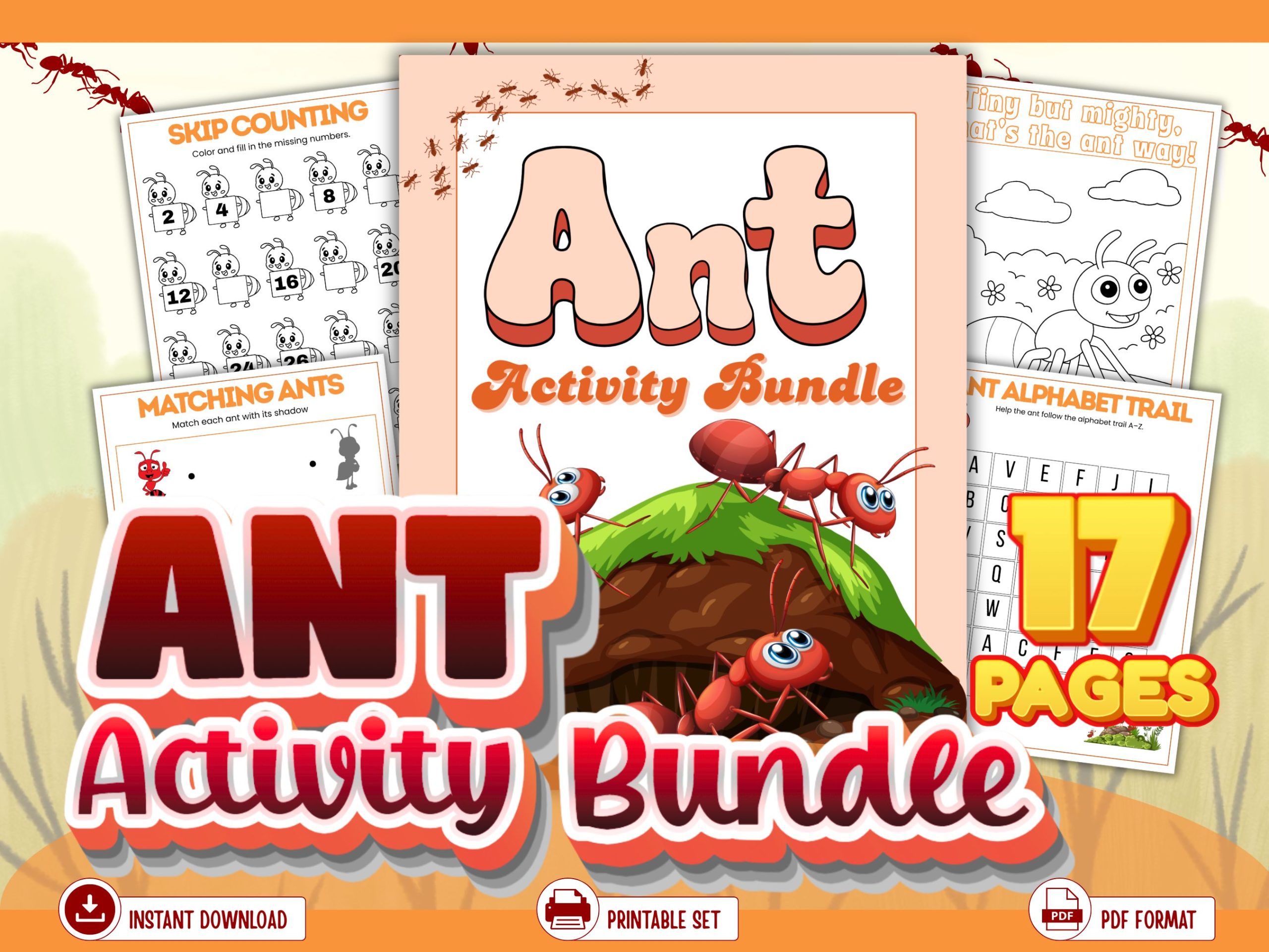 Free Ant Themed Activity Bundle Printable - Our WabiSabi Life