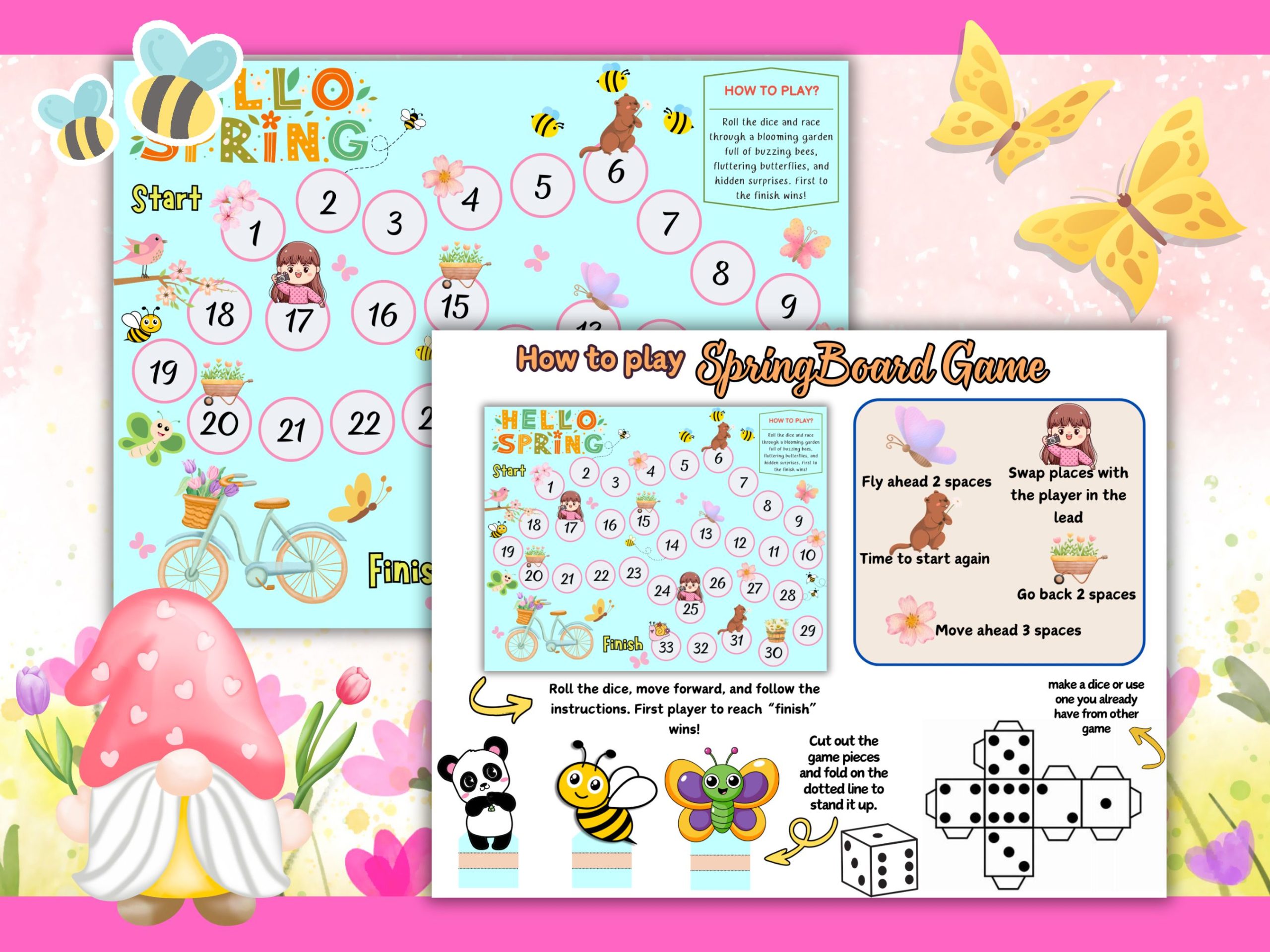 Free Spring Board Game Bundle Printable - Our WabiSabi Life