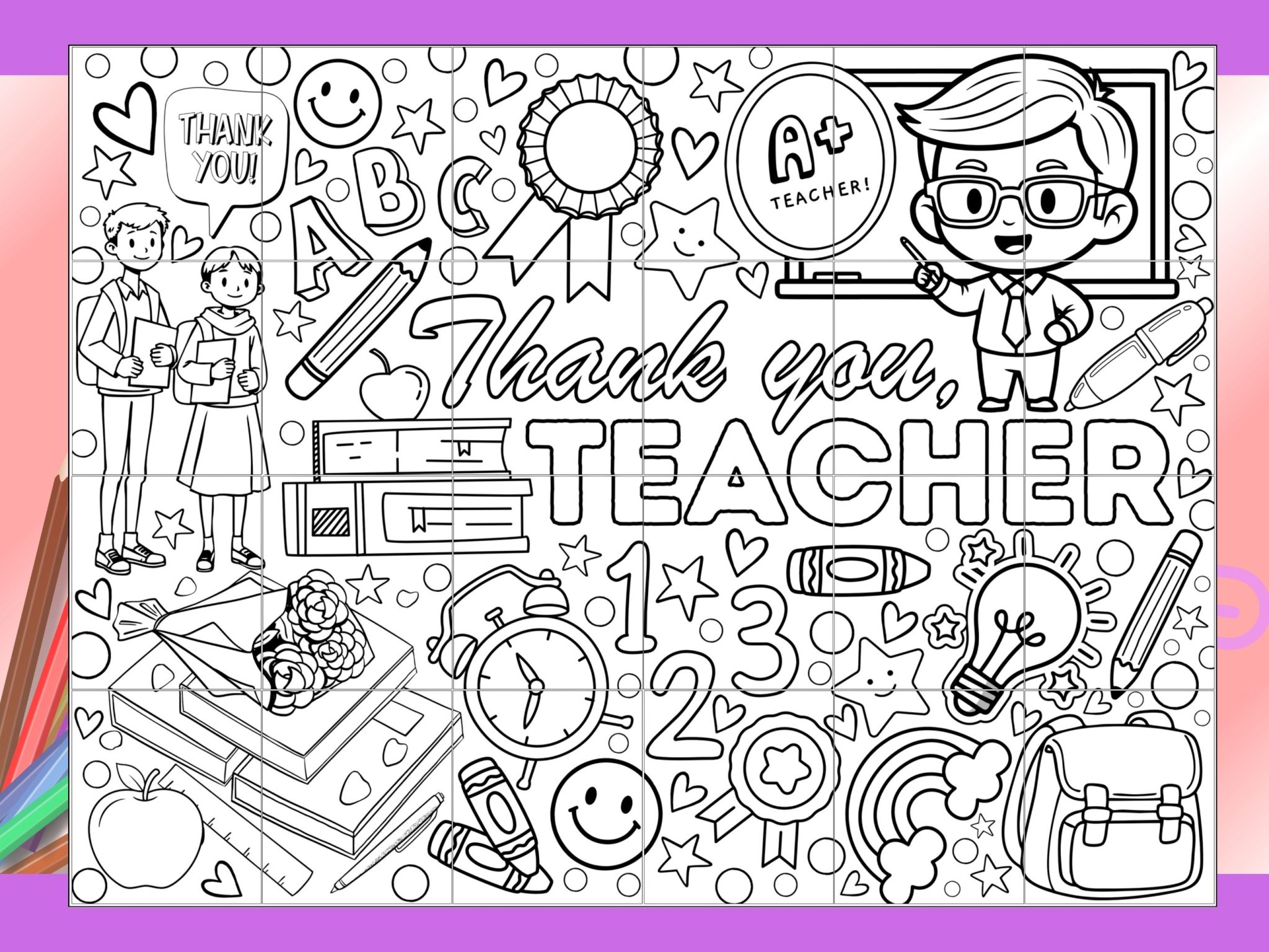 Free Teacher Appreciation Poster Printable - Our WabiSabi Life