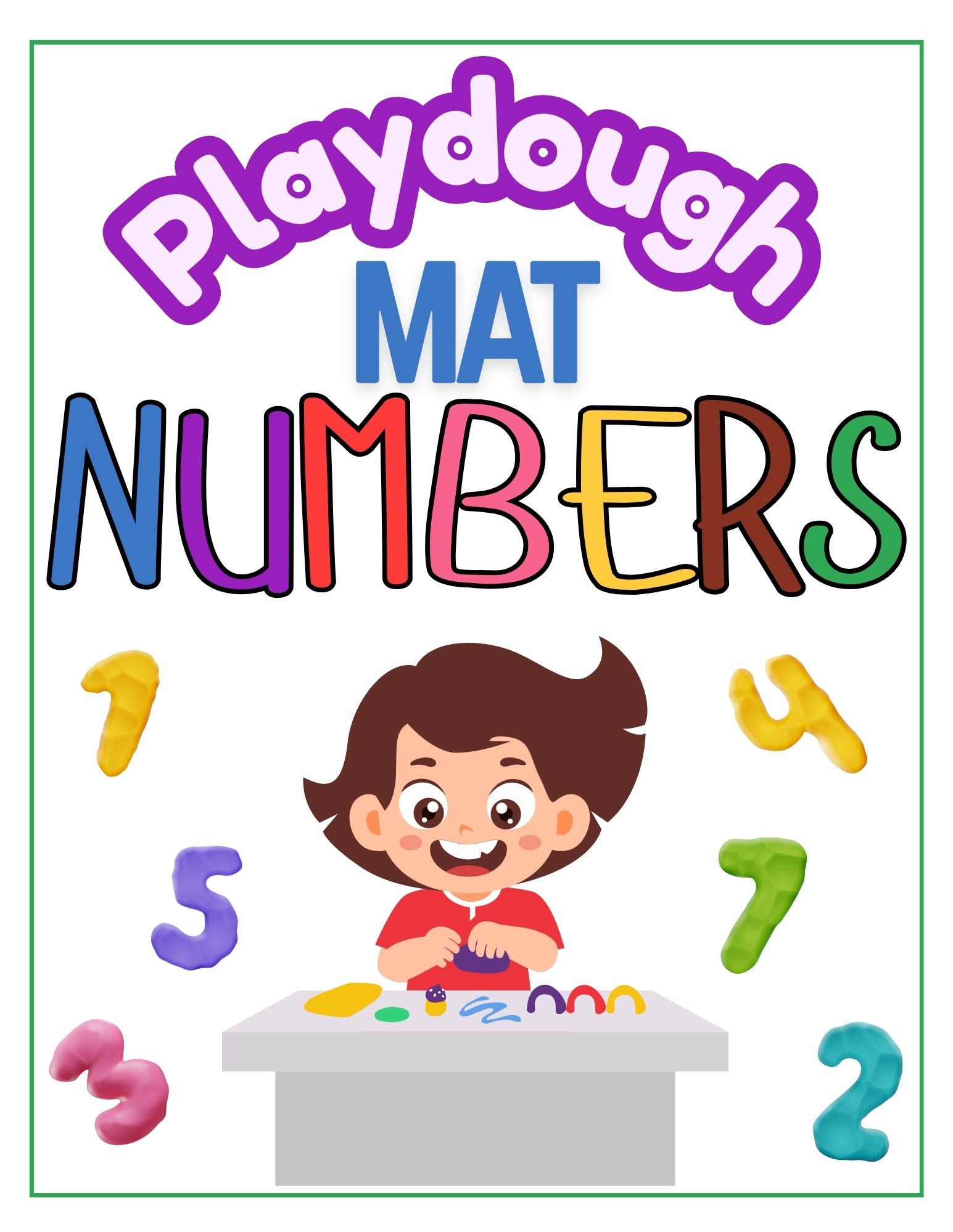 Free Number Play Dough Mats Printable - Our WabiSabi Life
